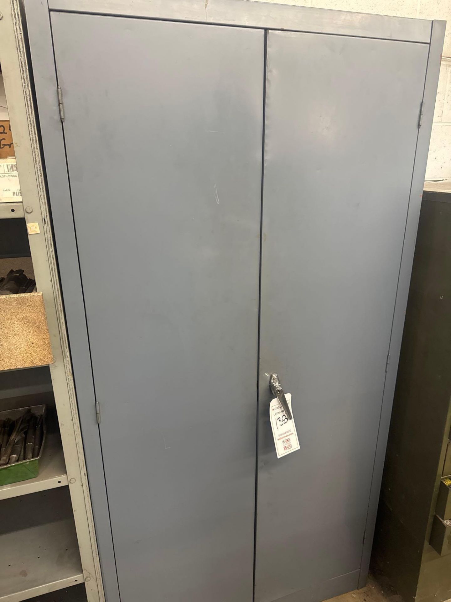 Storage cabinet 33" wide x 18" deep x 72" tall 5 shelf. Contents ...