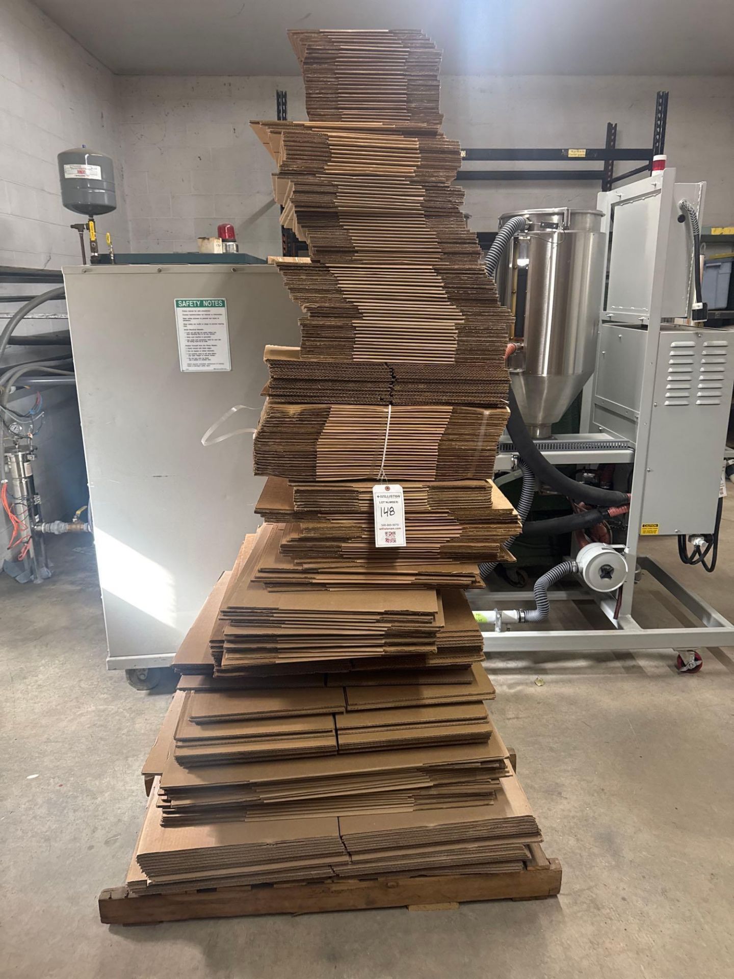 One pallet of all new Uline boxes all various sizes.