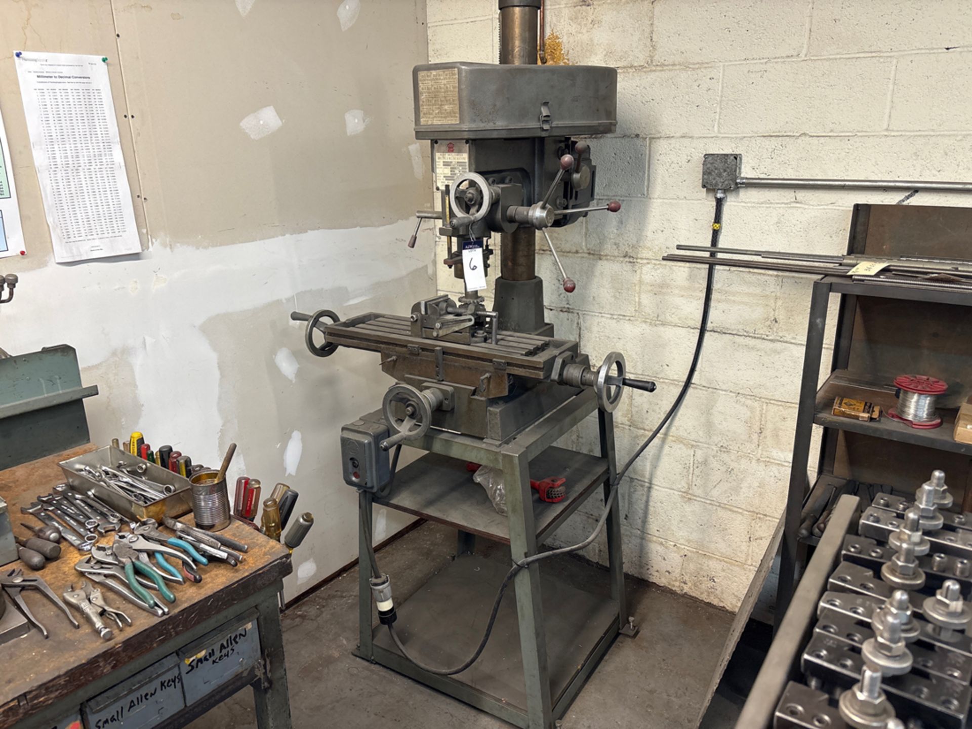 Model: KDM-32, S/N: 120035, Table Dimensions: 8-3/8" x 28-3/4 ...