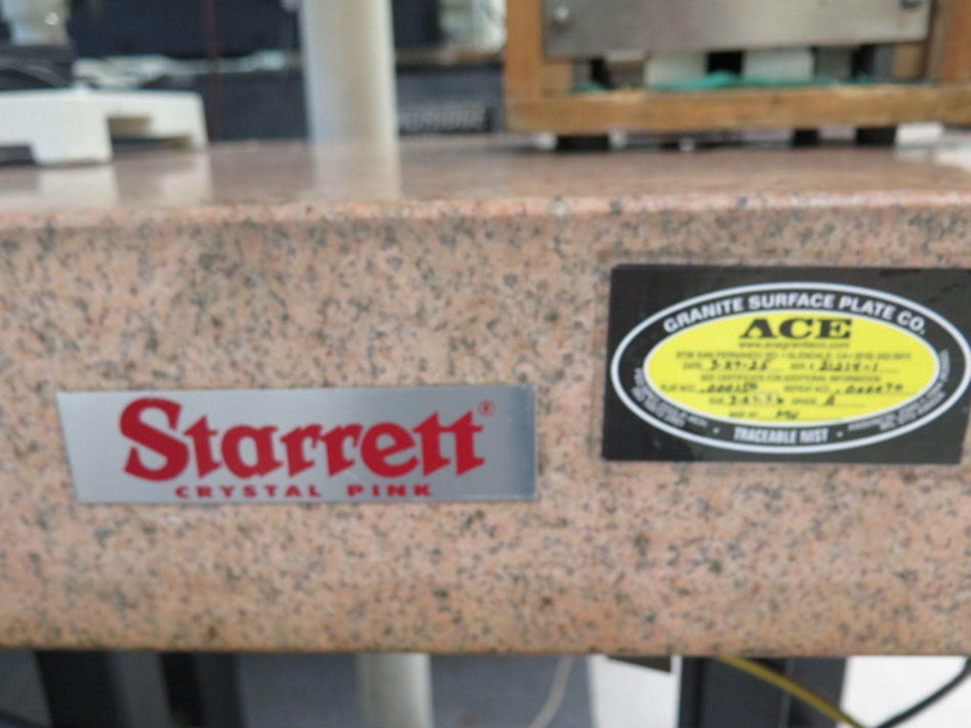 Starrett 24" x 36" x 6" Grage "A" Crystal Pi k Granire Surface Plate w ...