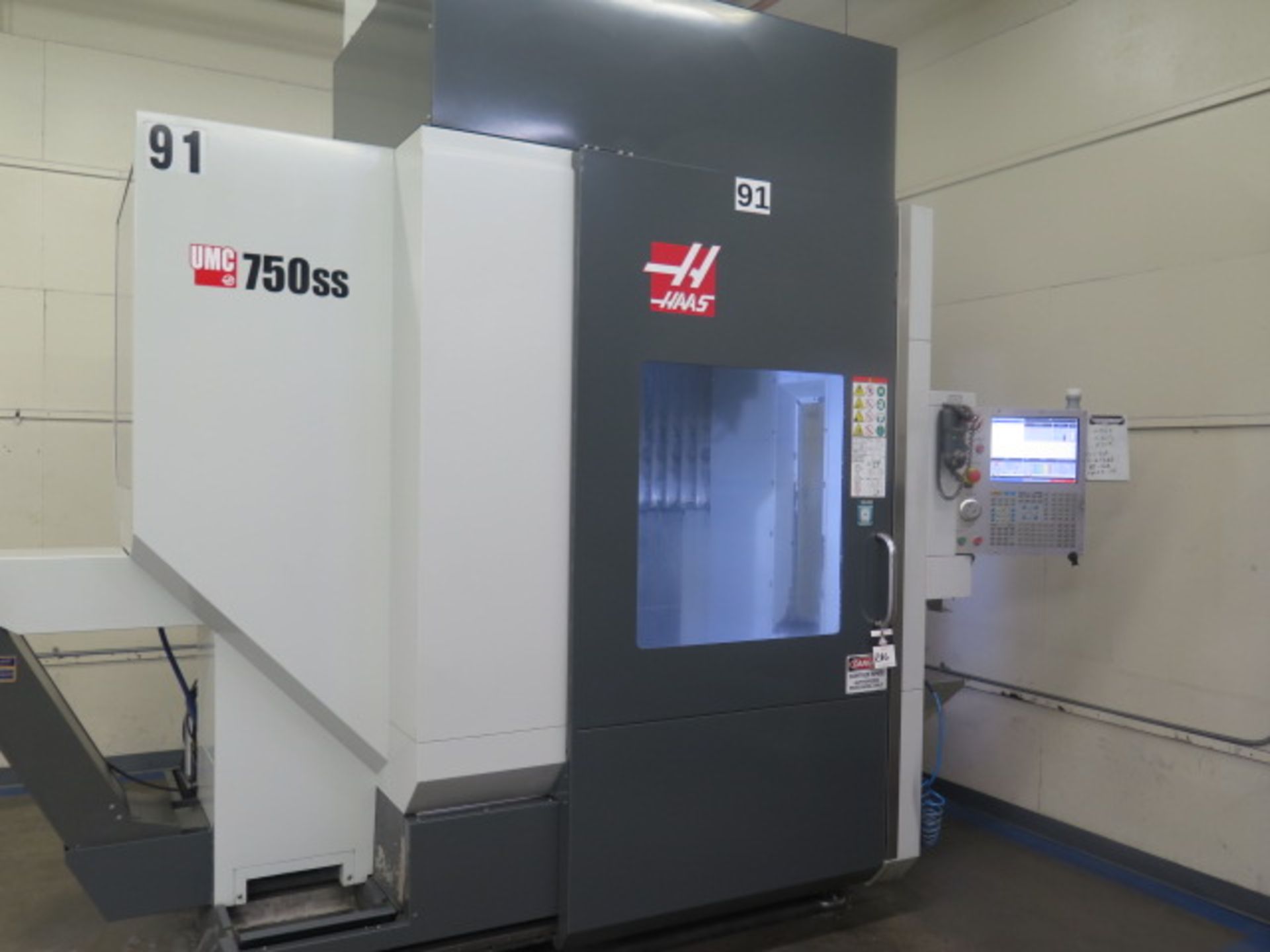 2017 Haas UMC750SS 5-Axis CNC VMC s/n 1143310 w/ Haas Controls, Digital ...