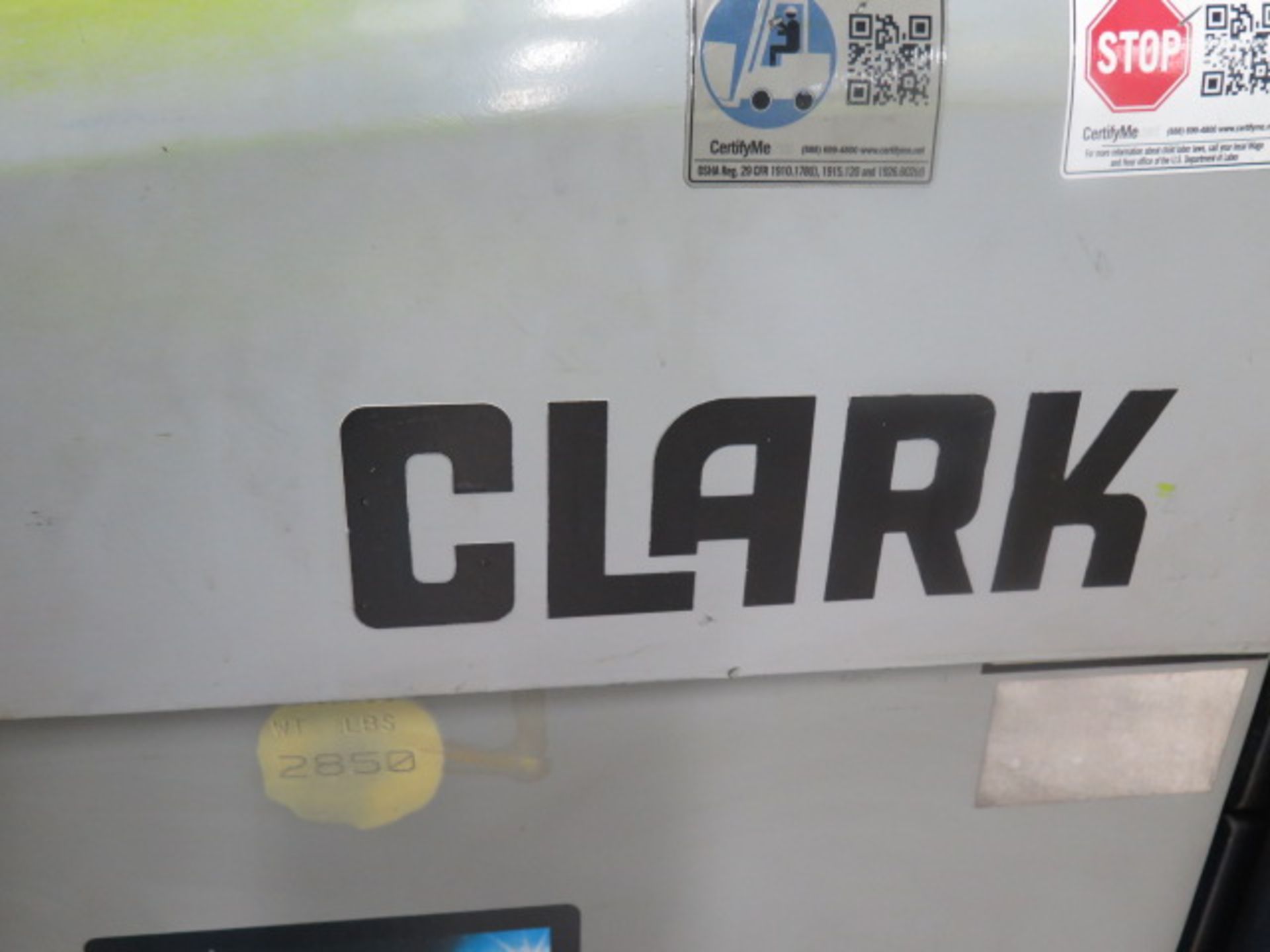 Clark ECG25 4800 Lb Cap Electric Forklift s/n ECG358-0011-6751 w/ 3 ...