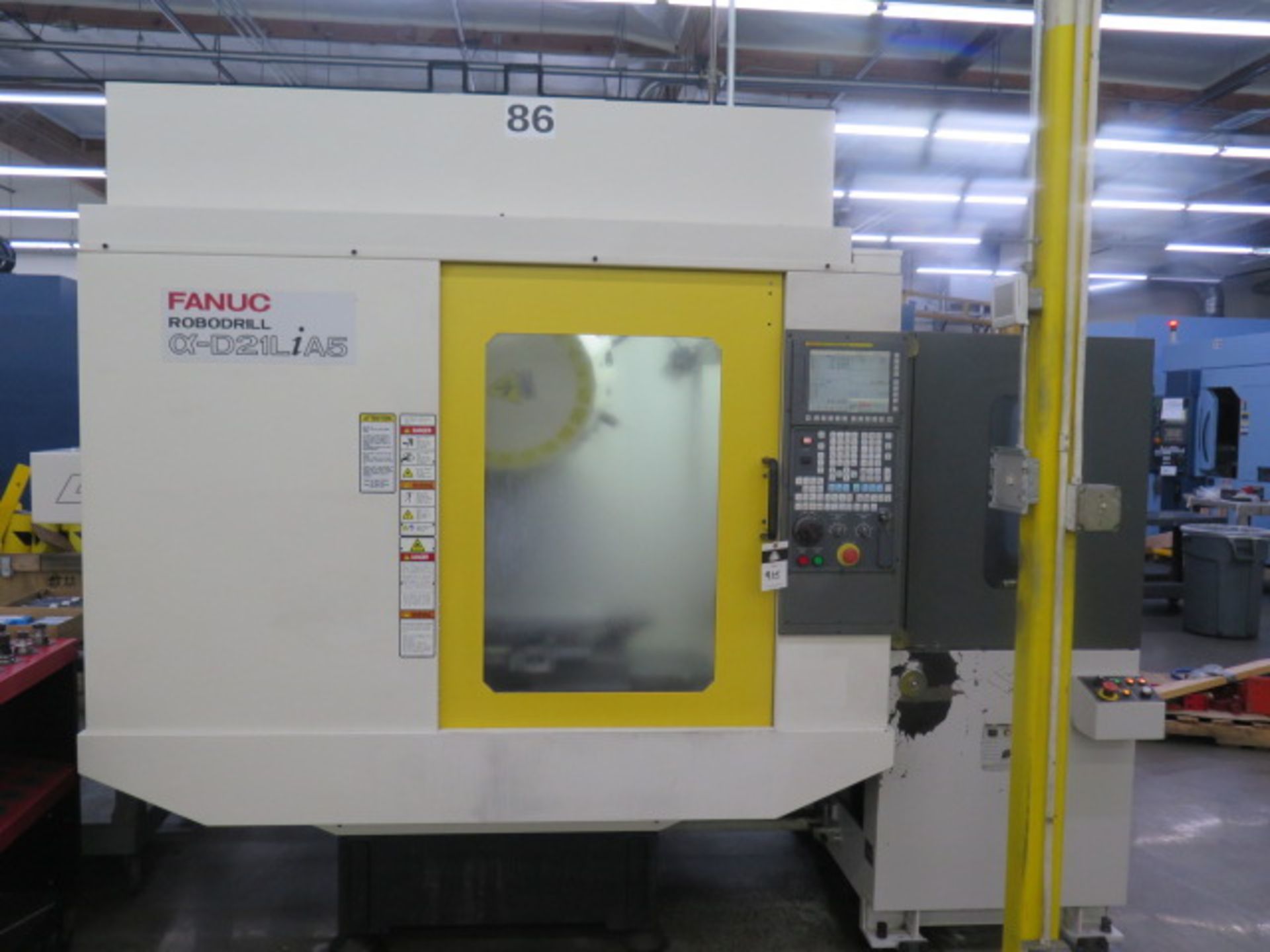 2016 Fanuc Robodrill D21 LiA5 2-Pallet CNC VMC s/n P163YH790 w/ Fanuc ...
