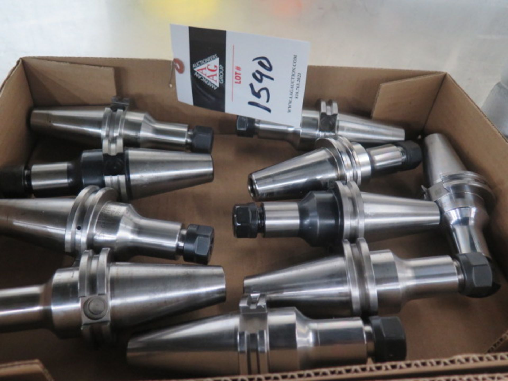 { Group of lots: 1590, 1591 } CAT-40 Taper ER16 Collet Chucks (10 ...