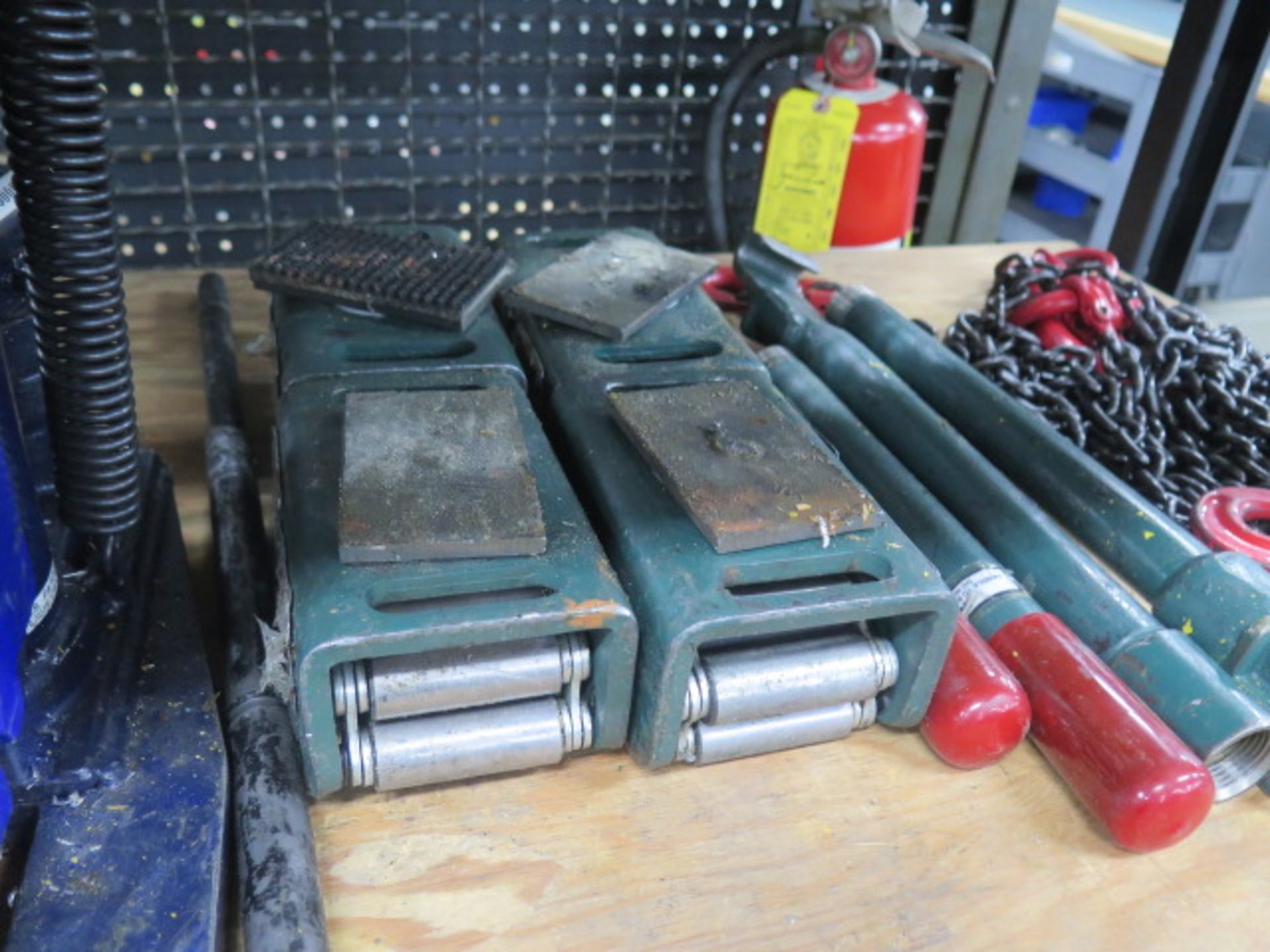 Westward 5-Ton Hydraulic Toe-Jack, Hilman Machinery Dollys (4) and ...