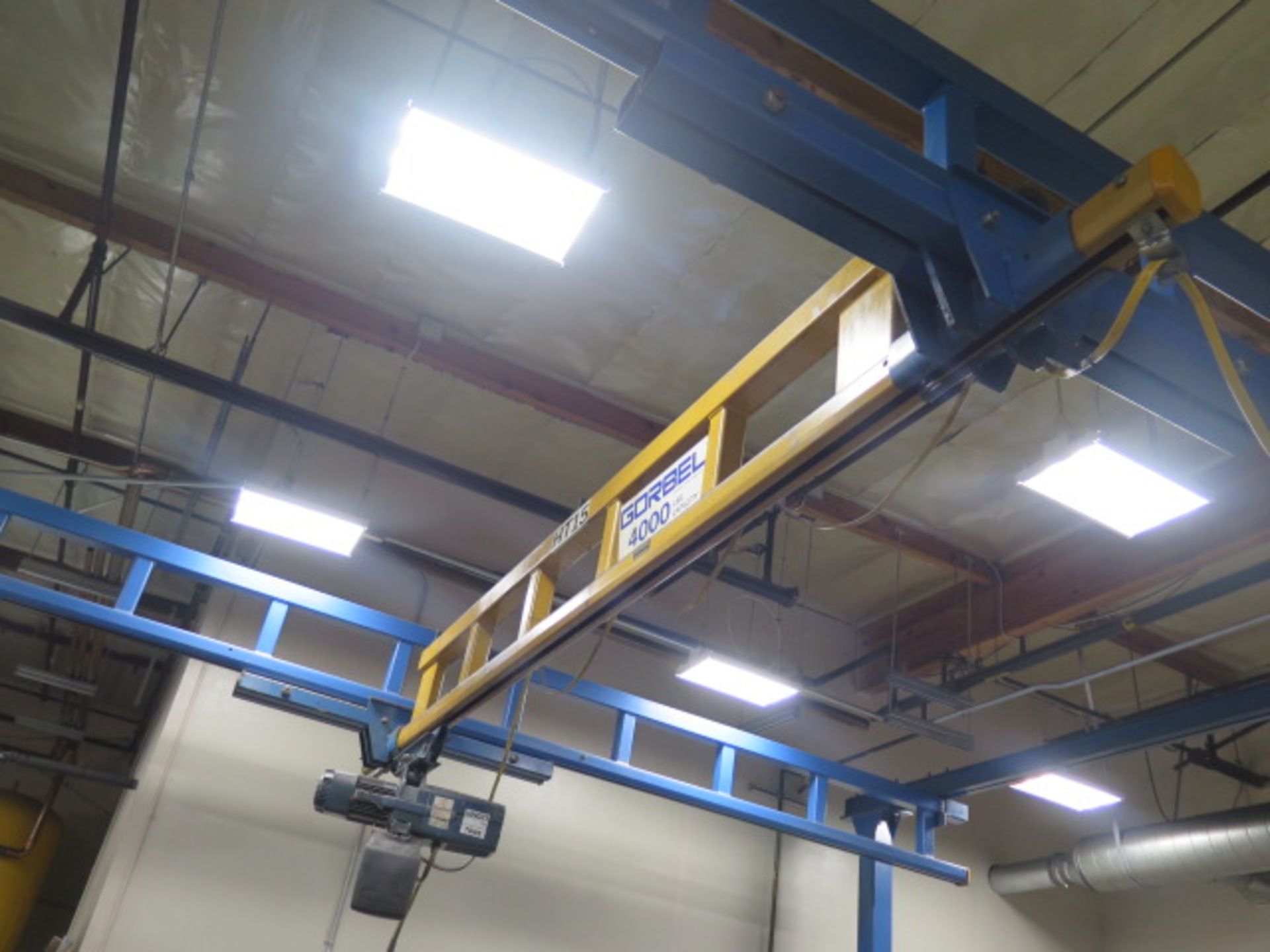 Gorbel 4000 Lb Cap 4-Post - Floor Mounted Bridge Crane w/ Demag ...