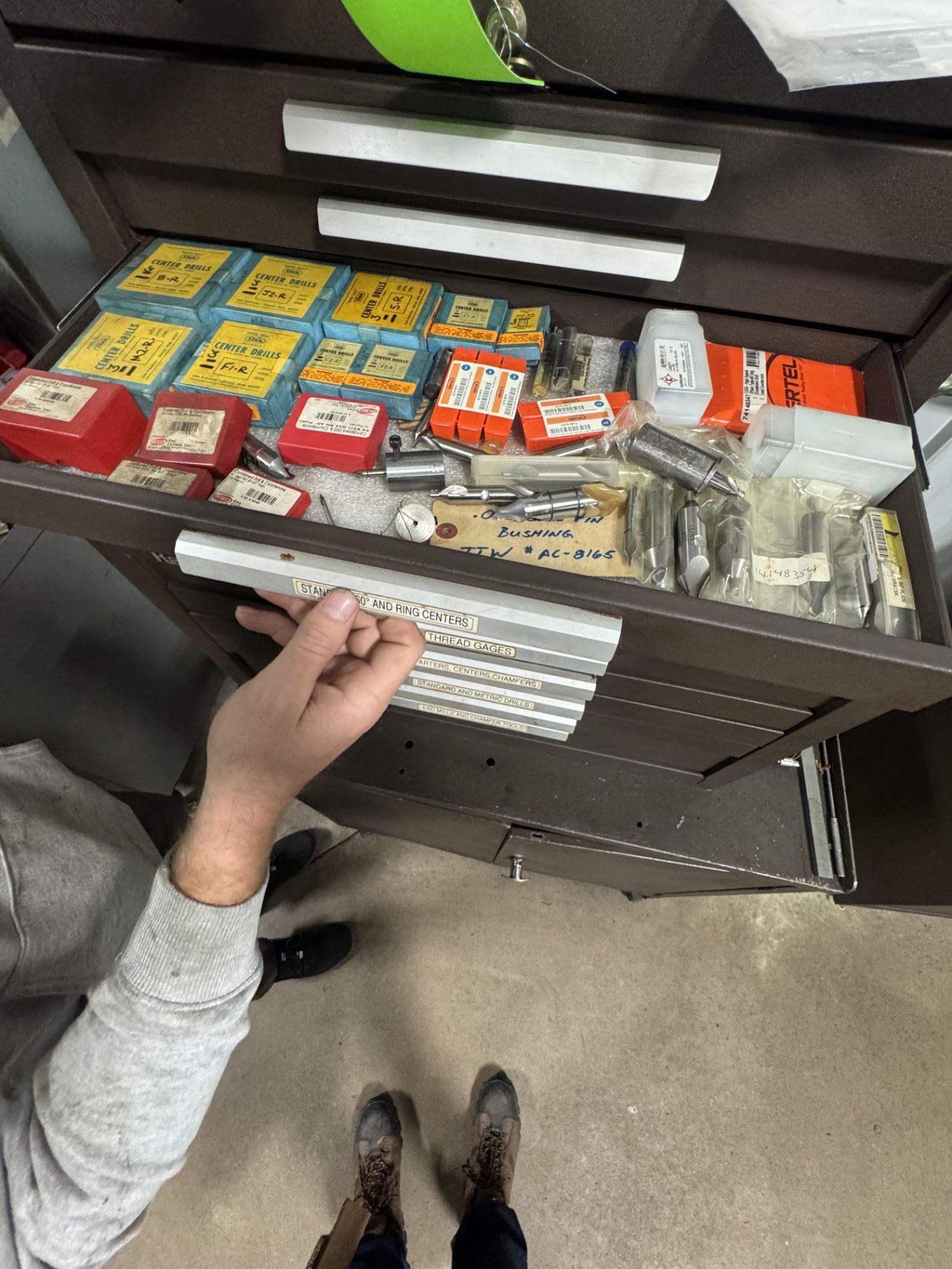 9 Drawer Kennedy Tool Box on top of a 2 door Kennedy Cabniet on wheels ...