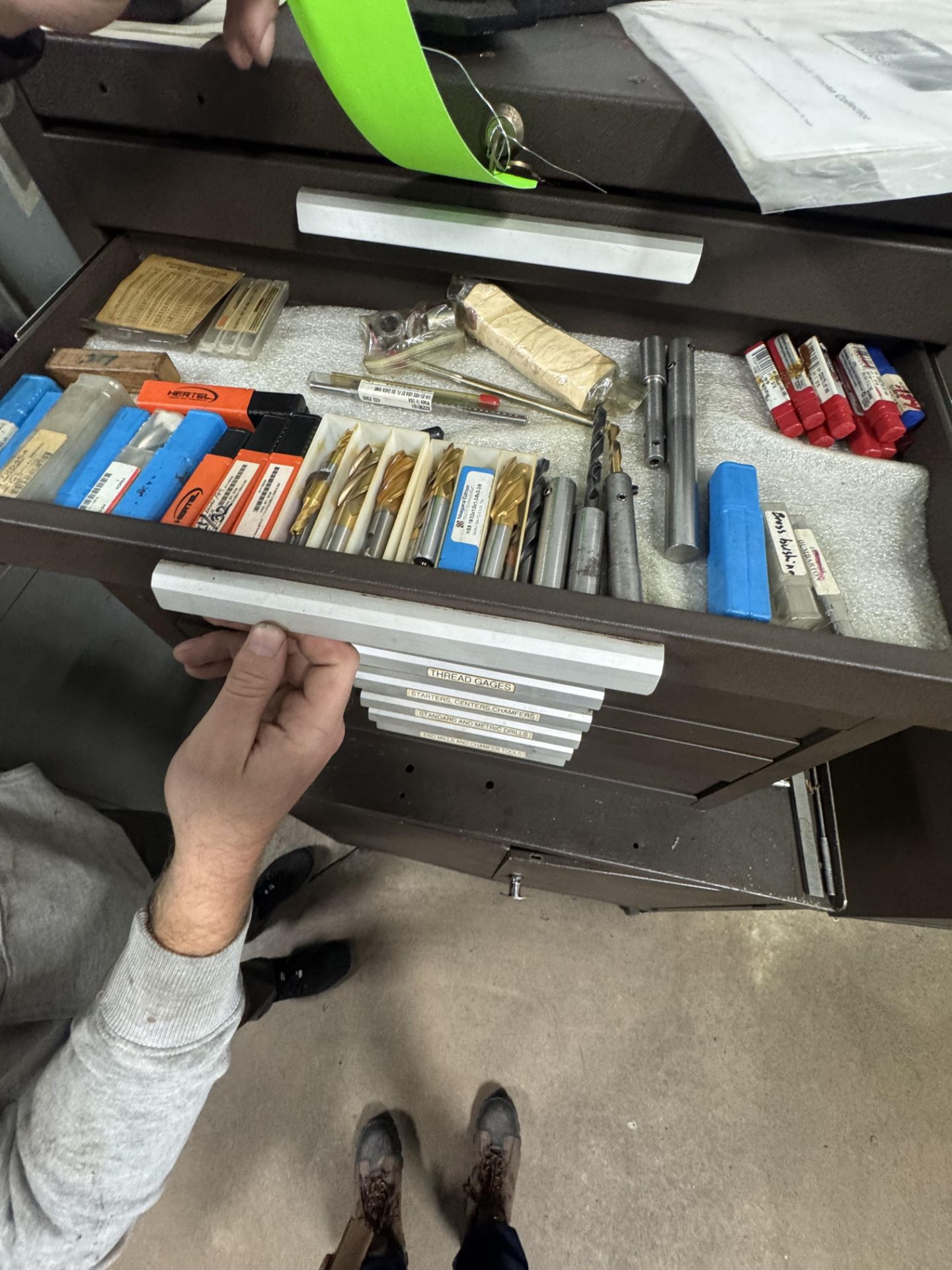 9 Drawer Kennedy Tool Box on top of a 2 door Kennedy Cabniet on wheels ...