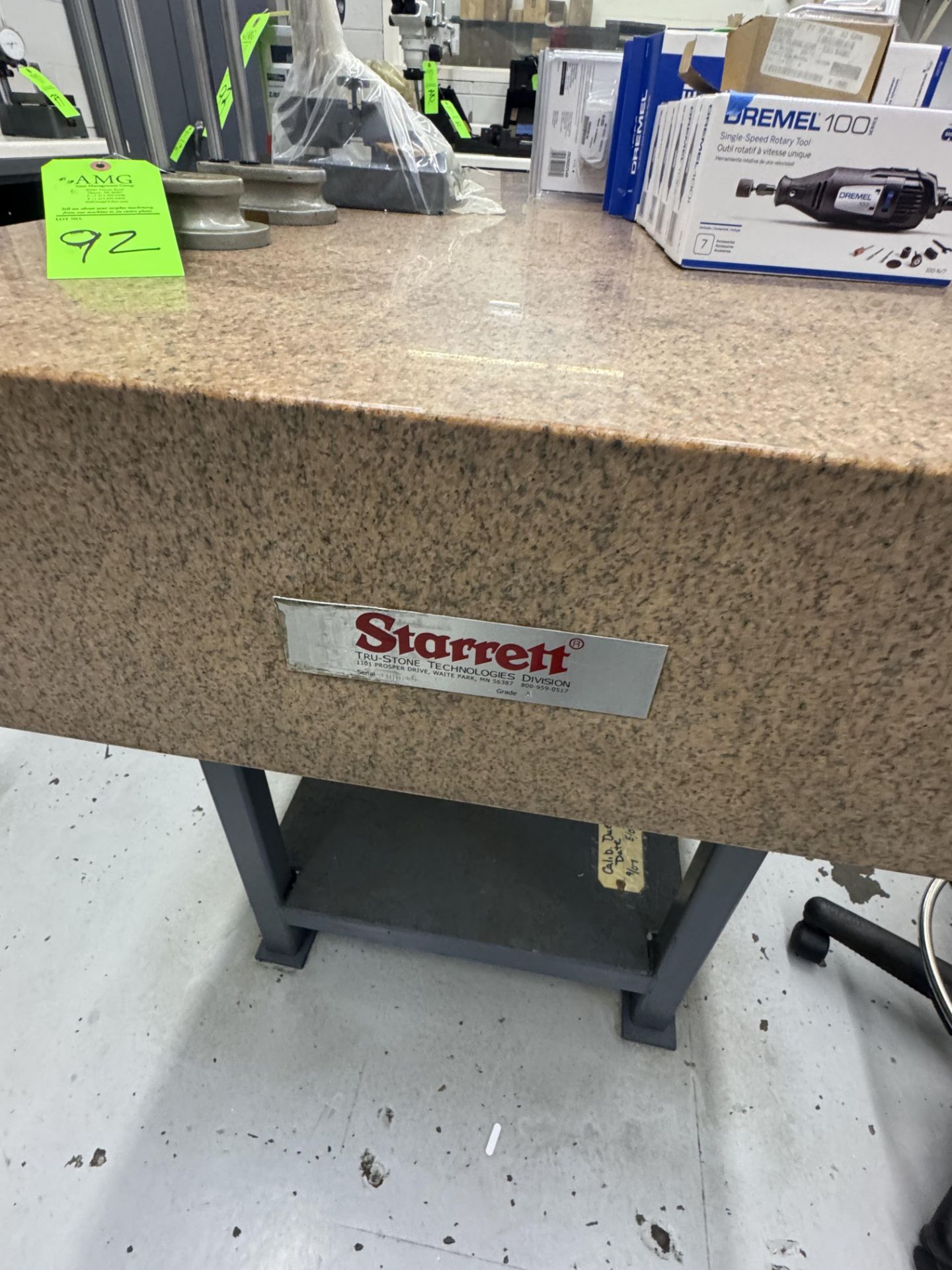 Starrett True Stone Pink Granite Table Serial number 100619 Grade A and ...