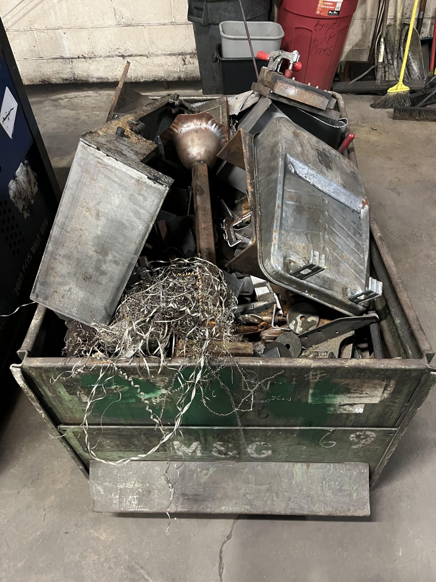 (1) Lot Steel Scrap & Bins- (6) Items - (1) Lot