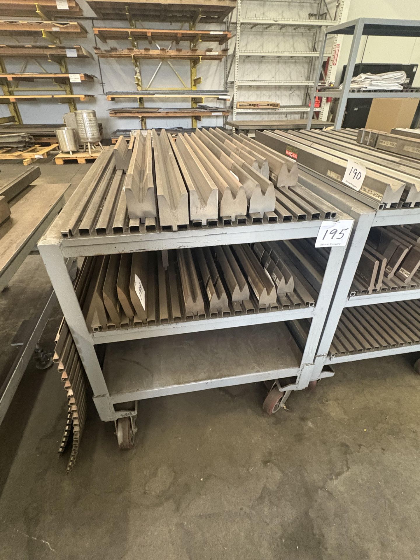 { Group of lots: 191, 192, 193, 194, 195 } Steel Tooling Cart