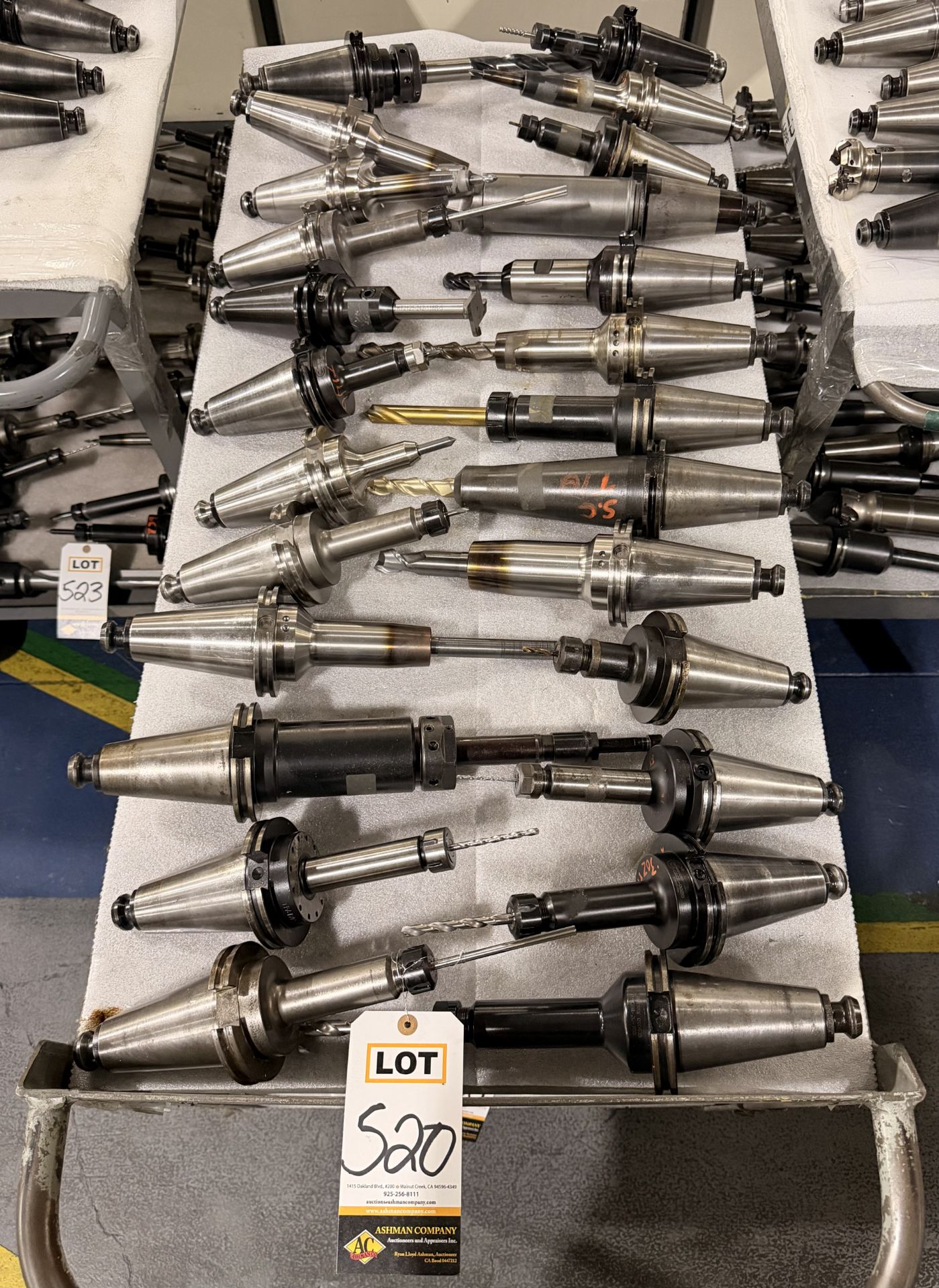 { Option of lots: 517, 518, 519, 520, 521 } (25) Cat 50 Taper Tool Holders