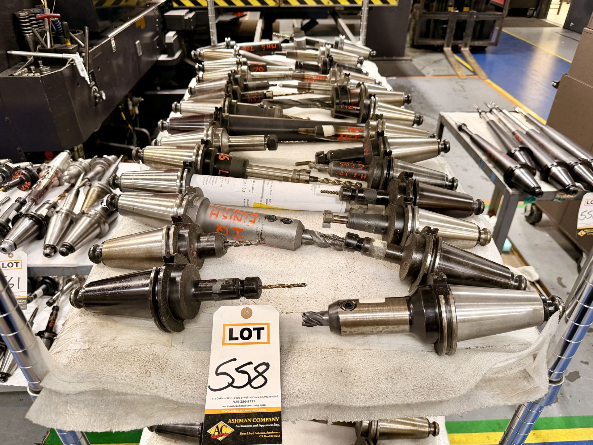 { Option of lots: 556, 557, 558 } (25)Cat 50 Taper Tool Holders