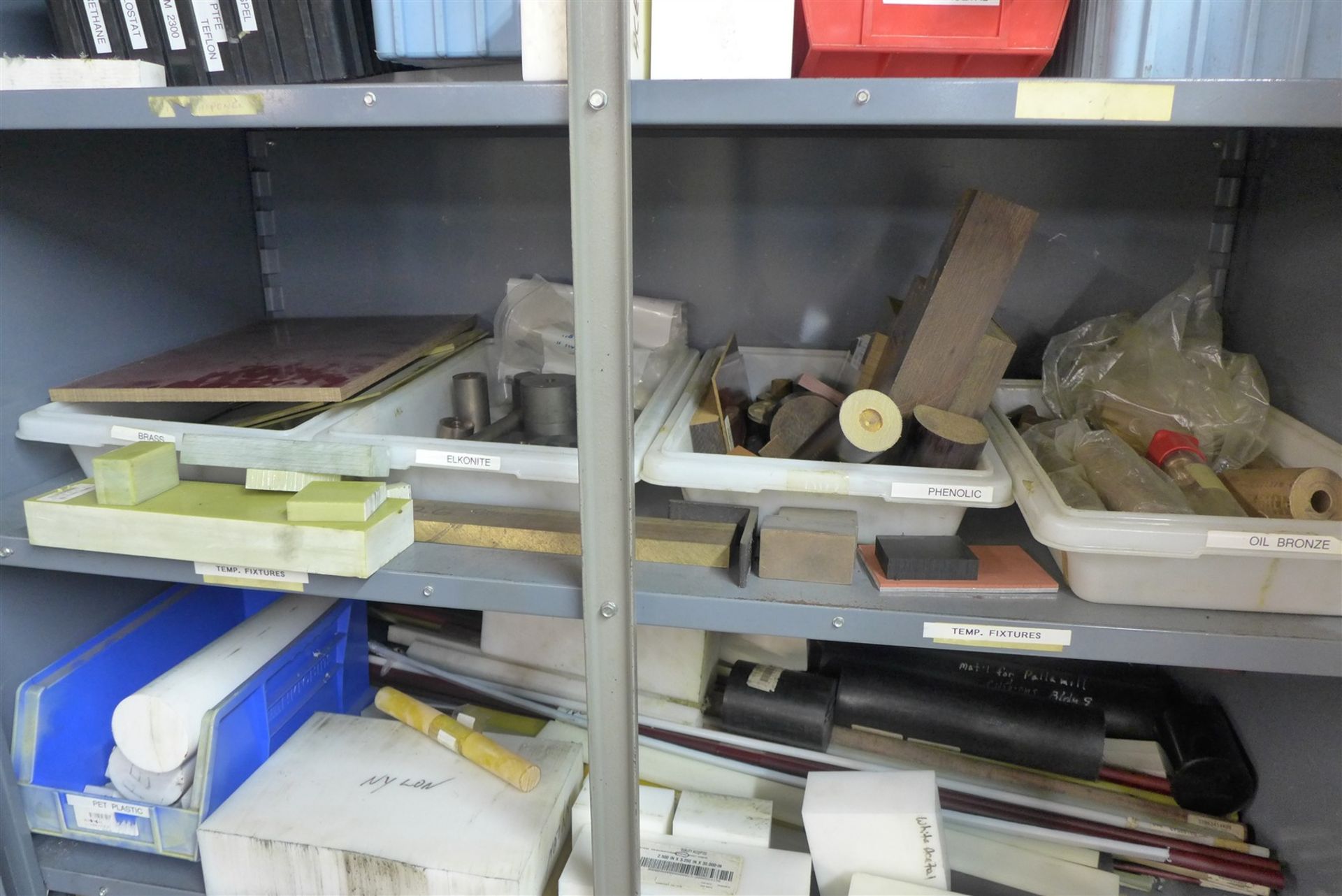 Storage Cabinet with Miscellaneous Stock ; Materials like Acetal ...
