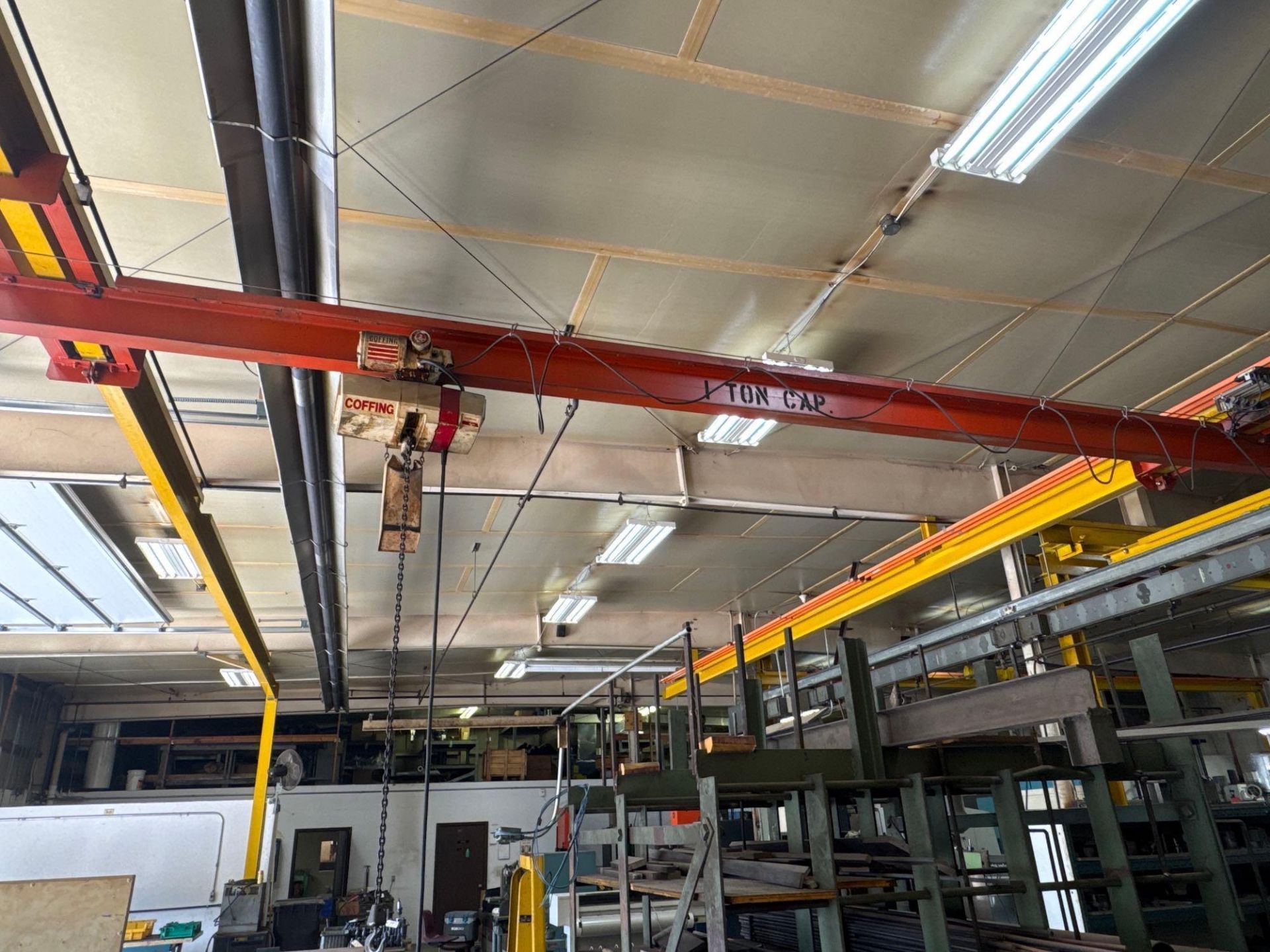 Loading Fee: $2500 23' Span x 46' Runway Overhead Crane w/ 1 Ton ...