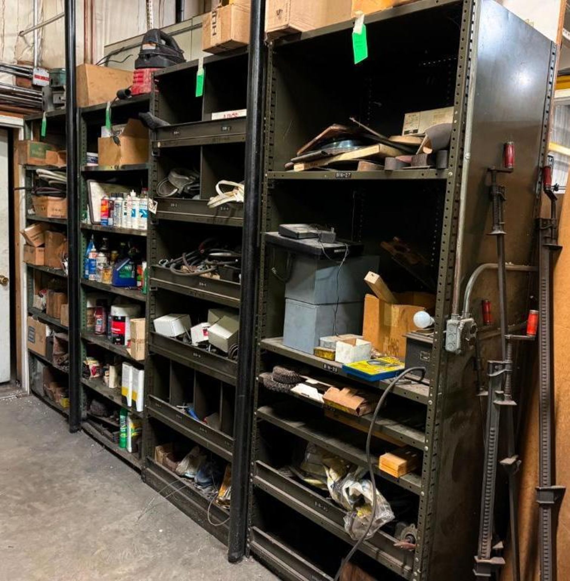 Lot of Contents on (4) Shelving Units *Note - Shelving Not Included ...