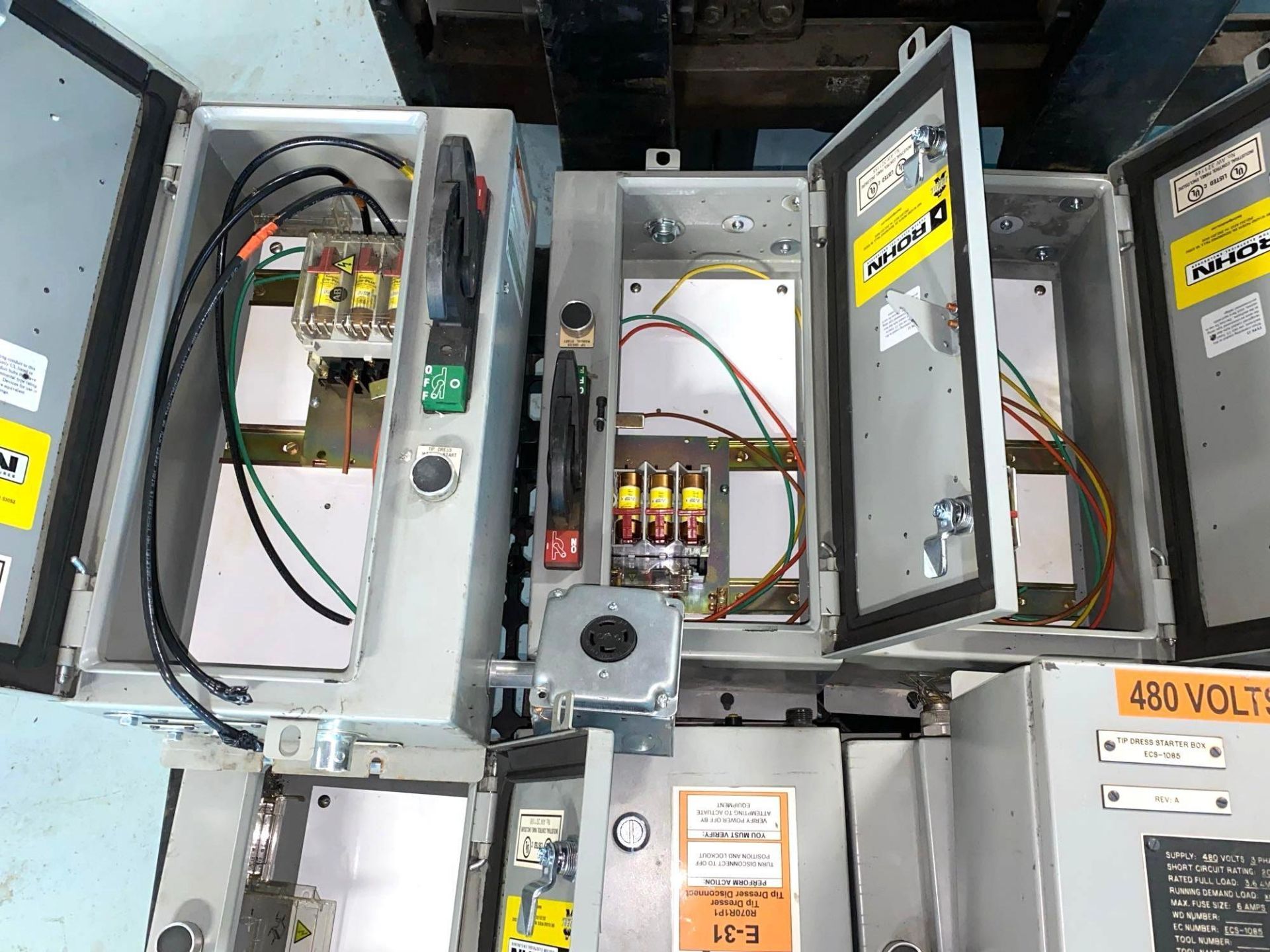 Loading Fee: $ 20.00 Lot of (10) Allen Bradley Disconnect Boxes