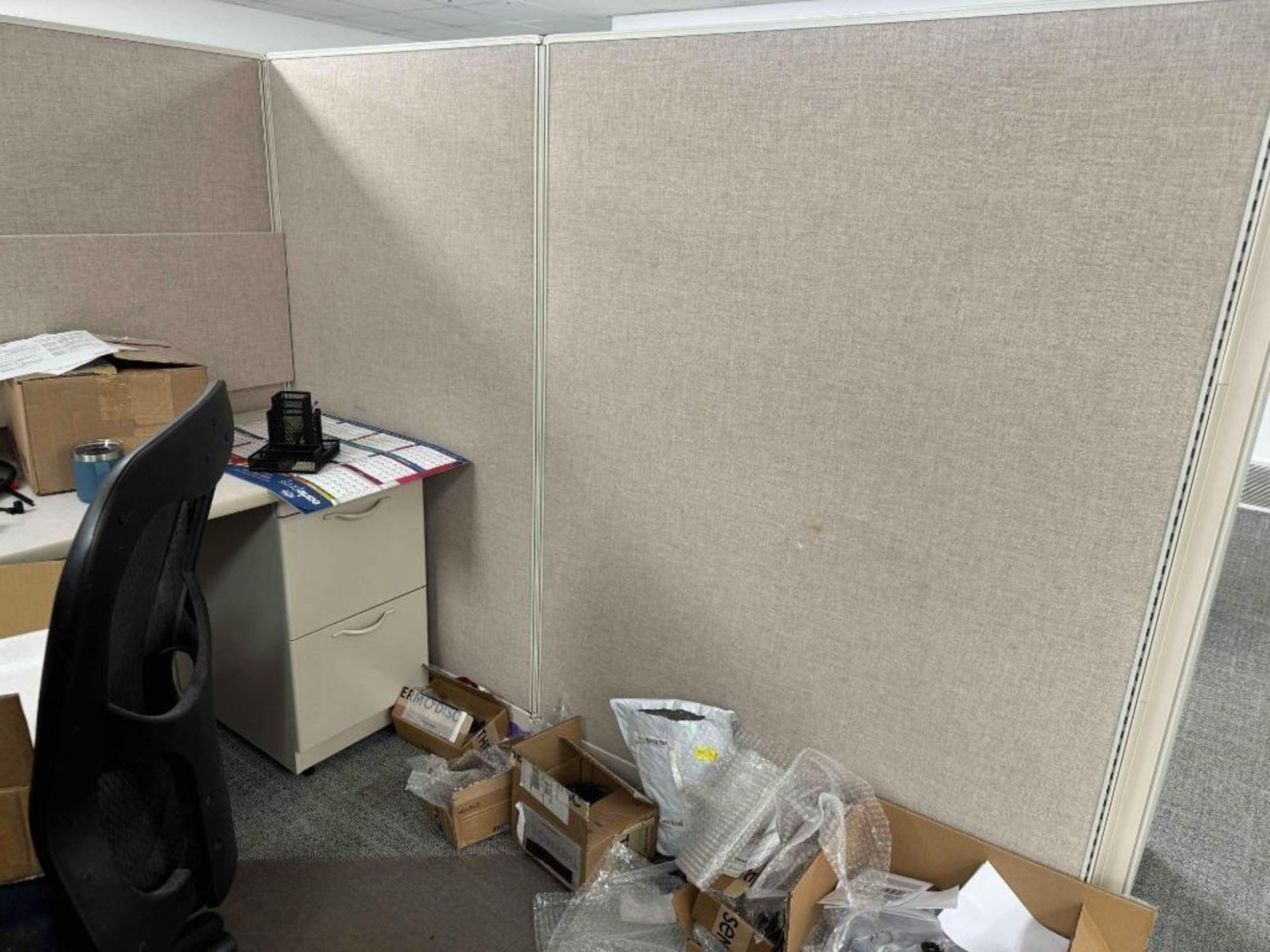 Lot of (5) Office Cubicles 88" x 88" x 65" (x5) *Note - Contents NOT ...
