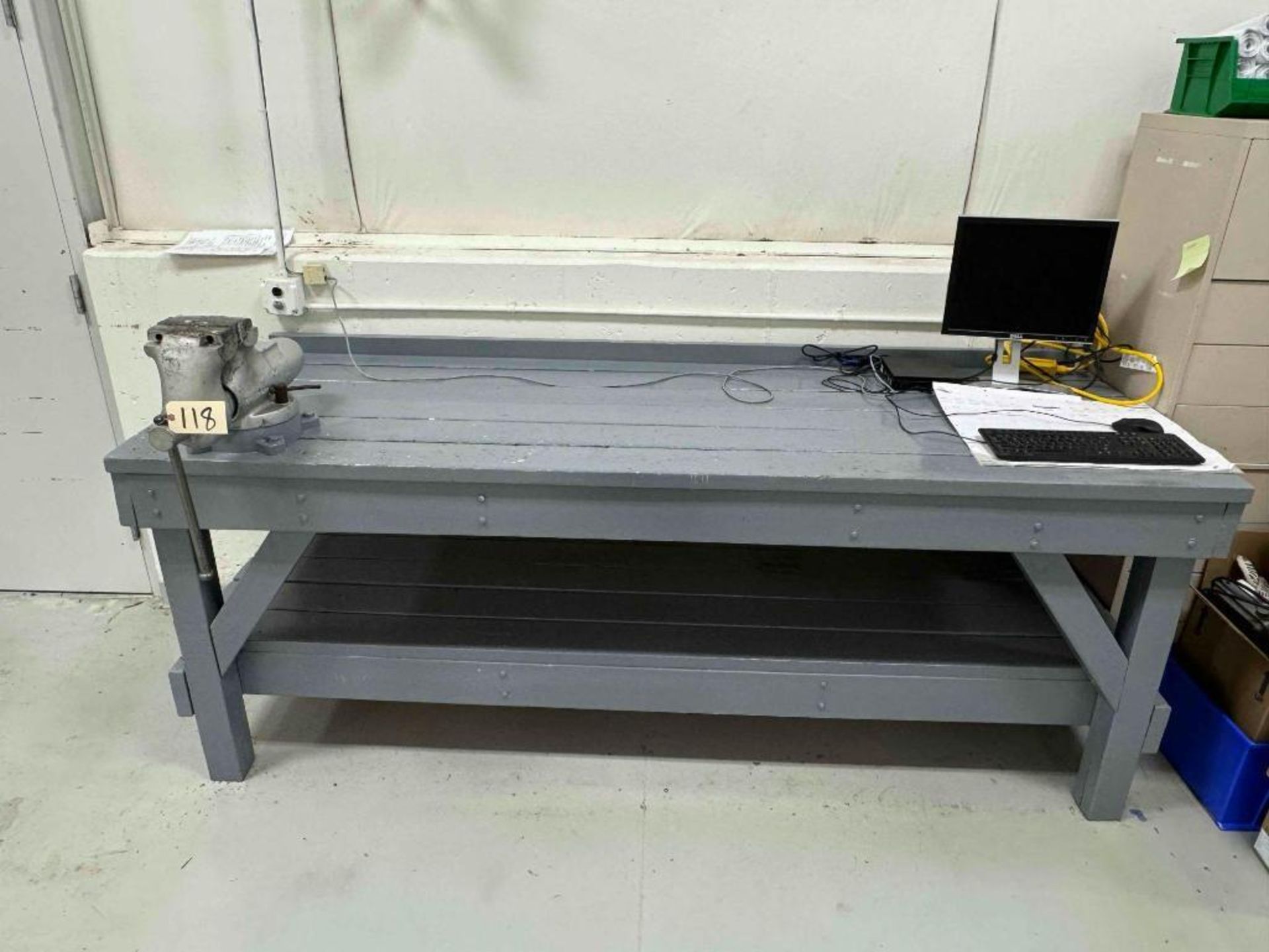 Loading Fee: $10 Wood Work Bench With Vise 6" Wilton Vise Approximate ...