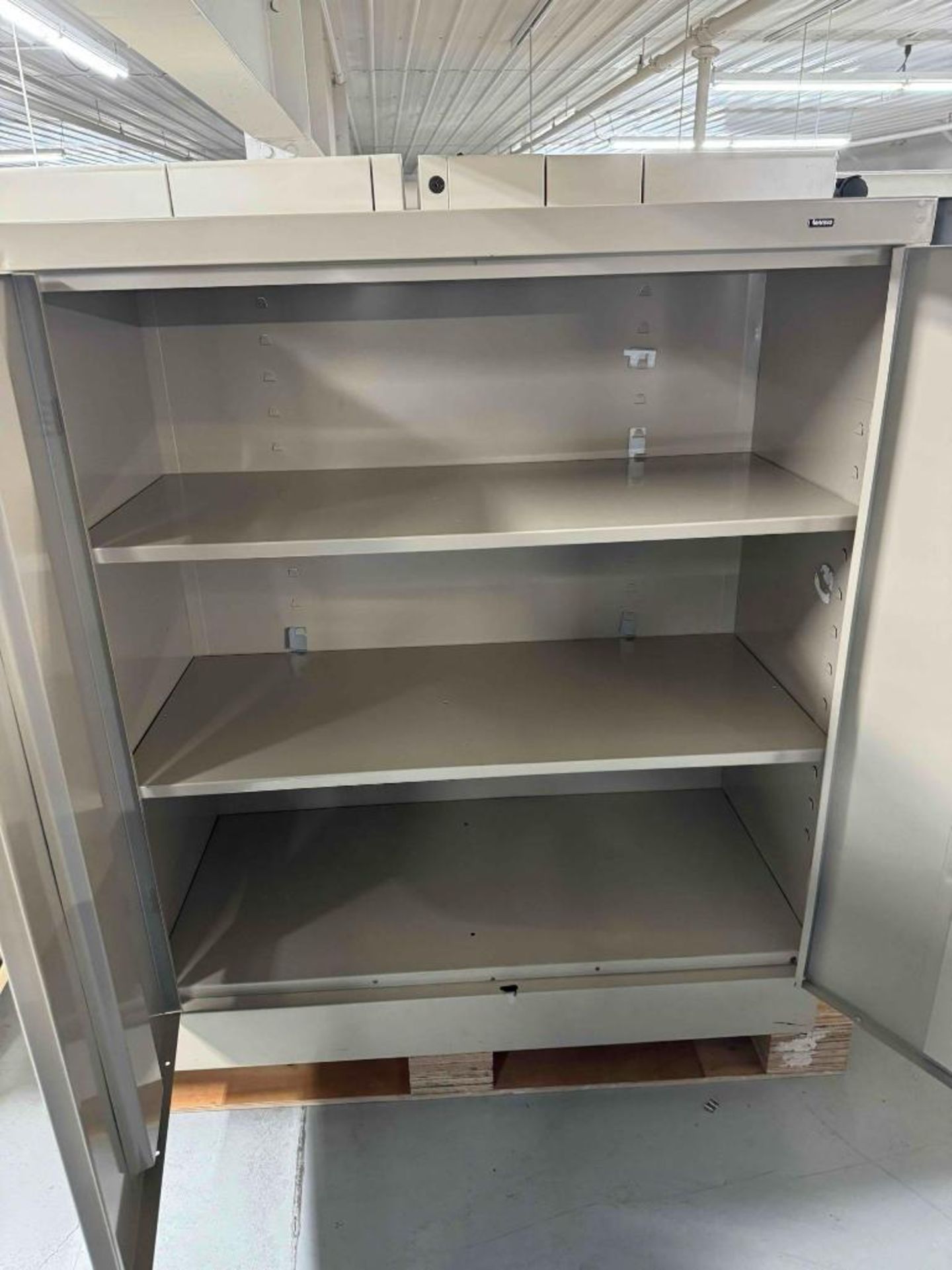 Loading Fee: $20 (2) Skids Of Steel Storage Cabinets With Casters And ...