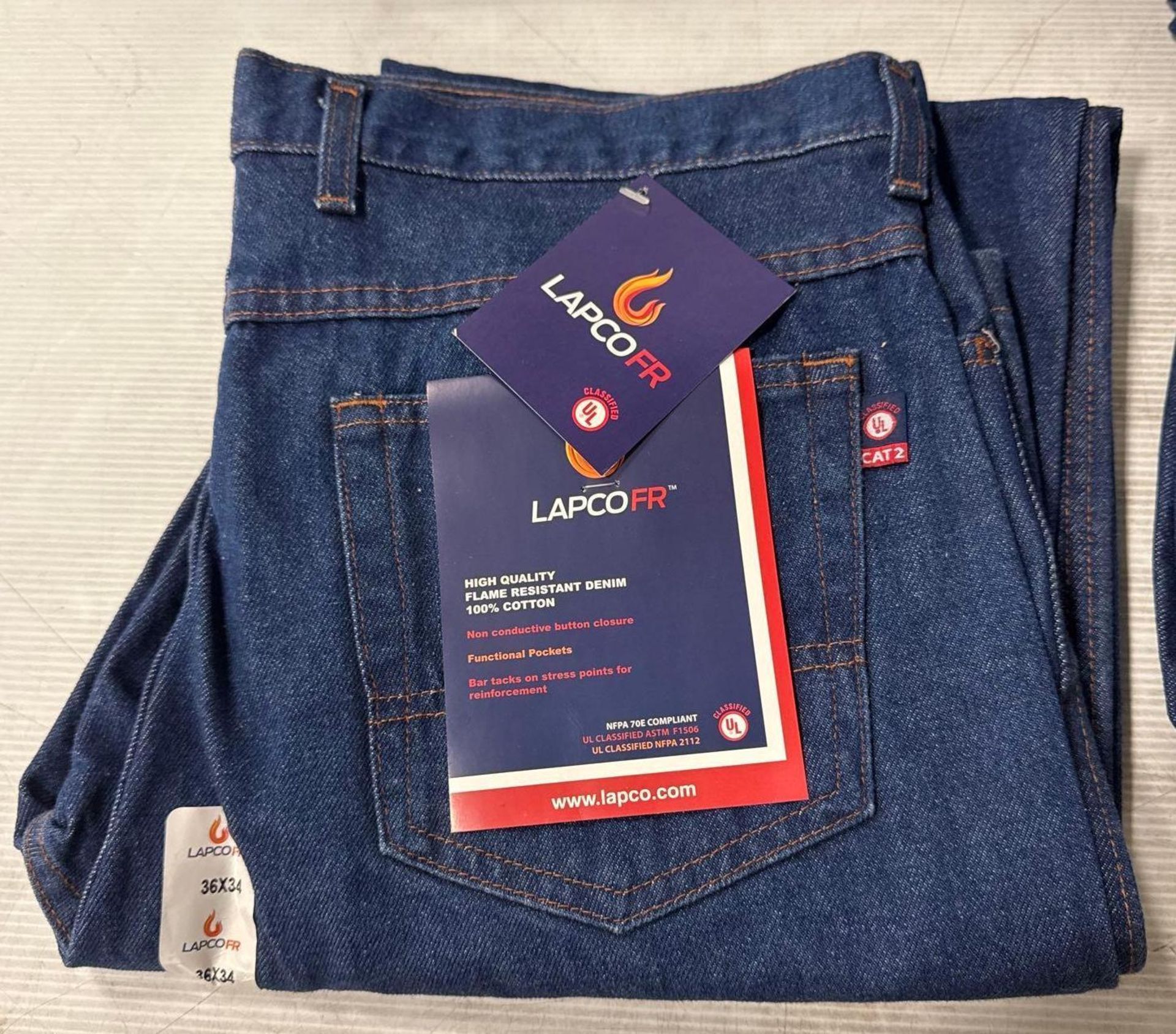 (6) - Lapco FR High Quality Flame Resistant Demin Style Number: D ...