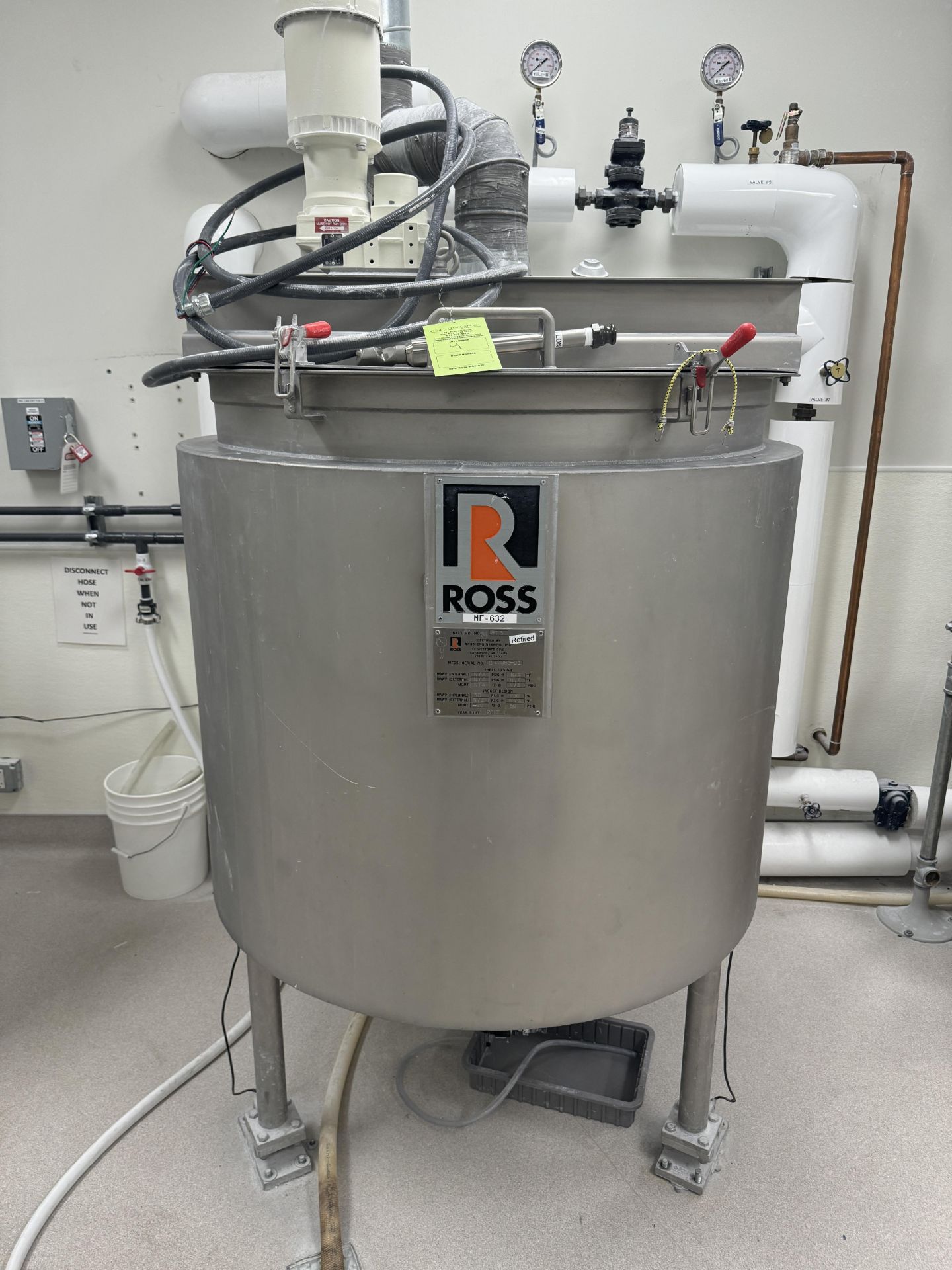 ROSS MIXING SYSTEMS WITH OPERATING PANEL AND SPARE PARTS; 175 GALLON ...