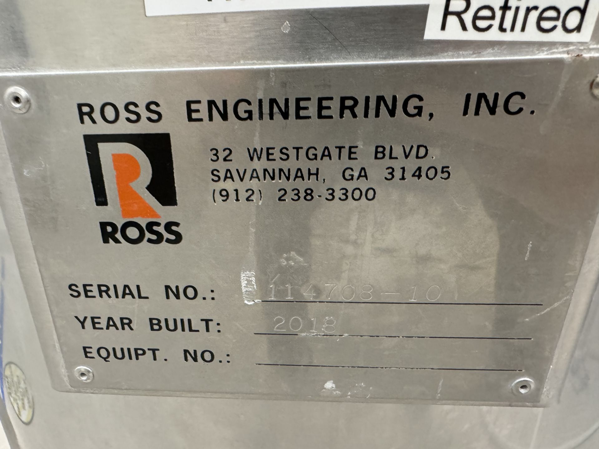 ROSS MIXING SYSTEMS WITH OPERATING PANEL AND SPARE PARTS; 175 GALLON ...