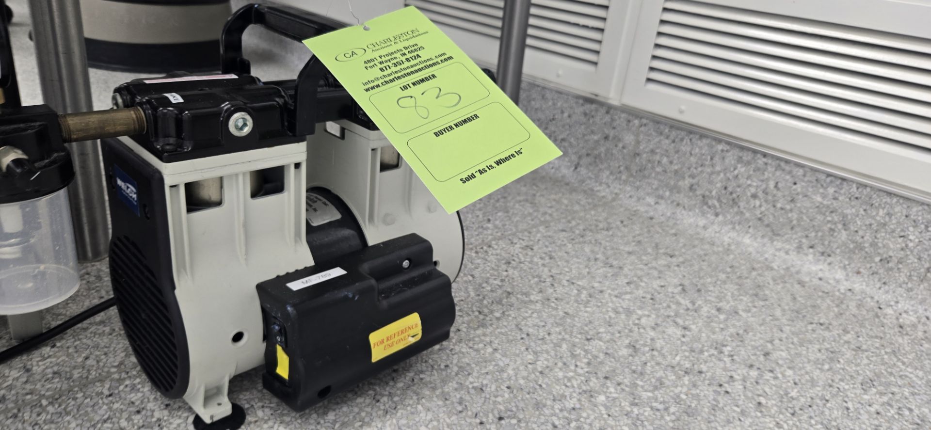 WELCH PUMP MODEL # 2581B-50; 115 V/60 HZ/4.0 A (DELAYED PICK UP - APPT ...