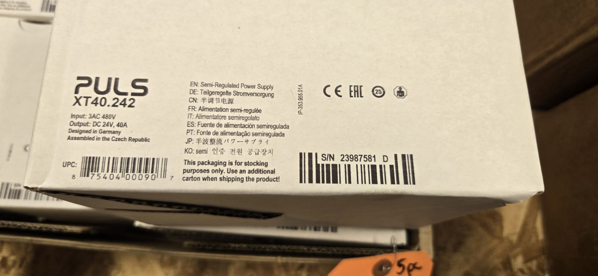 (5) PULS XT40.242 POWER SUPPLY