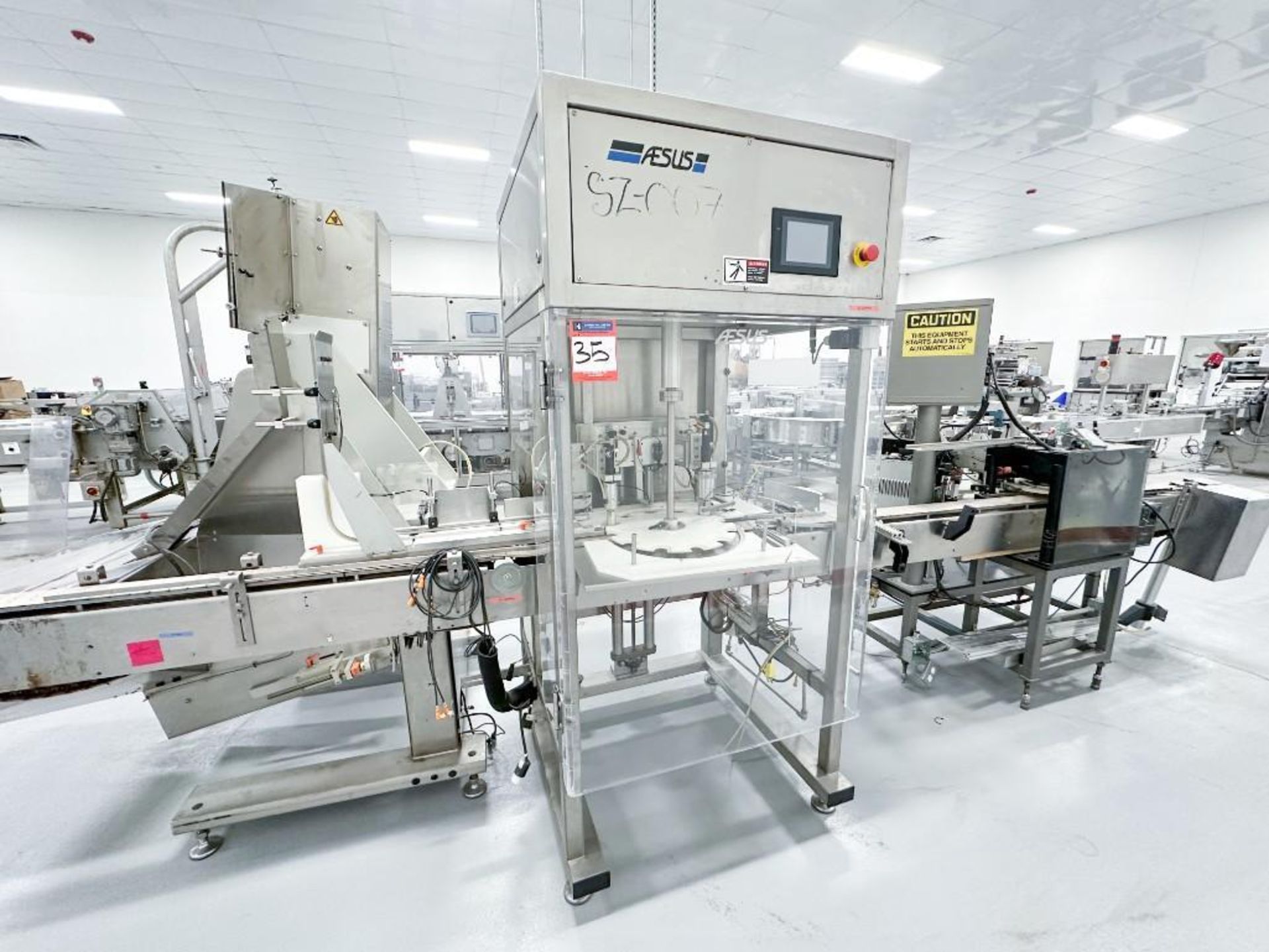 1- Aseus Capping Line with Elevator DELTACAP-1 SN: 266480308 Volts: 120 ...