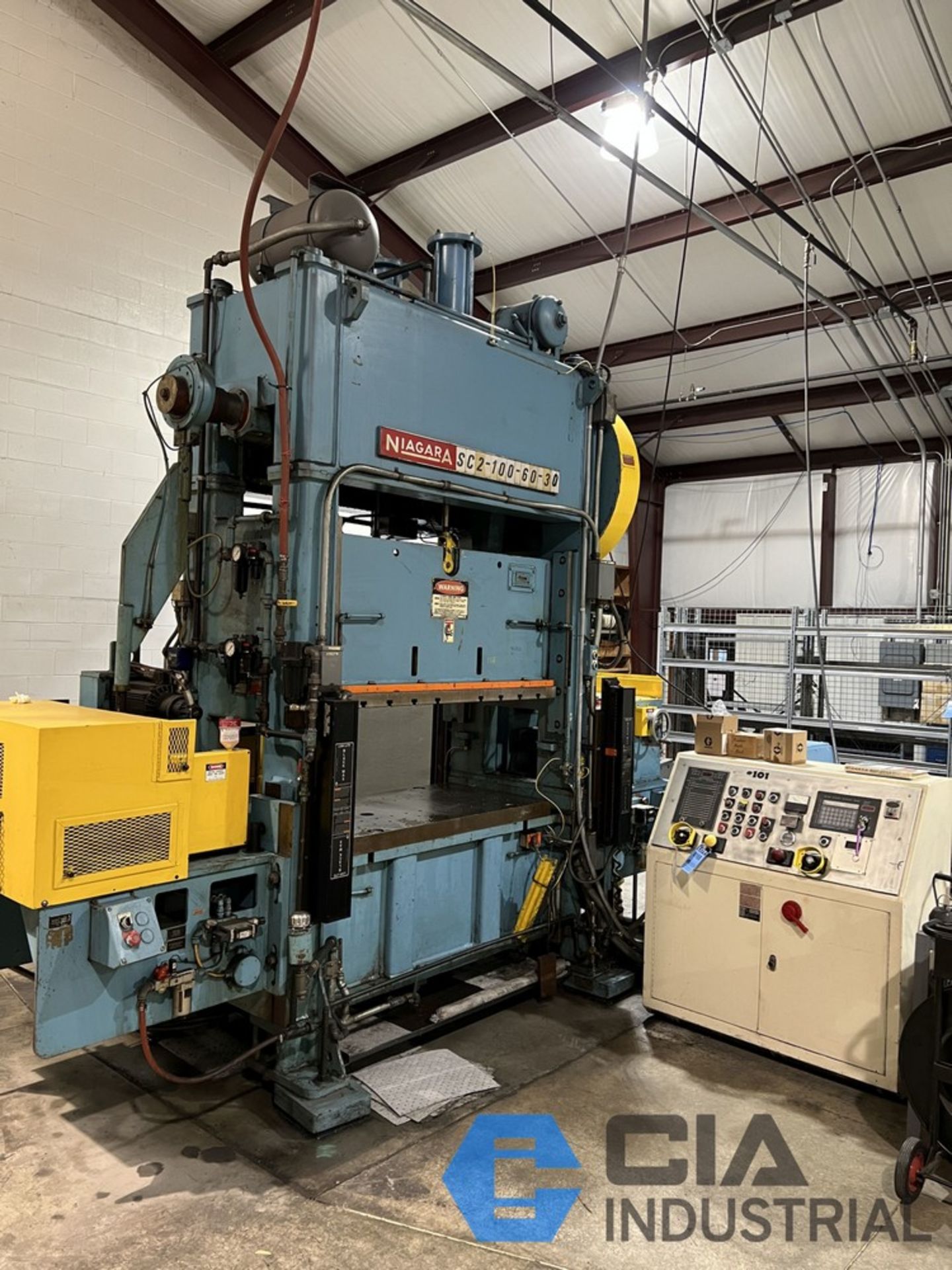 100 TON NIAGARA MODEL SC2-100-60-30 SSDC PRESS; S/N 46554, 60" X 30 ...