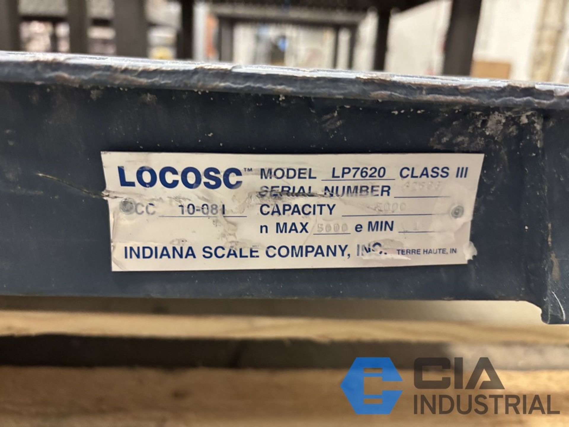 5,000 LB. ULINE MODEL LP7620 FLOOR SCALE; S/N 62636, WITH O'HAUS ...