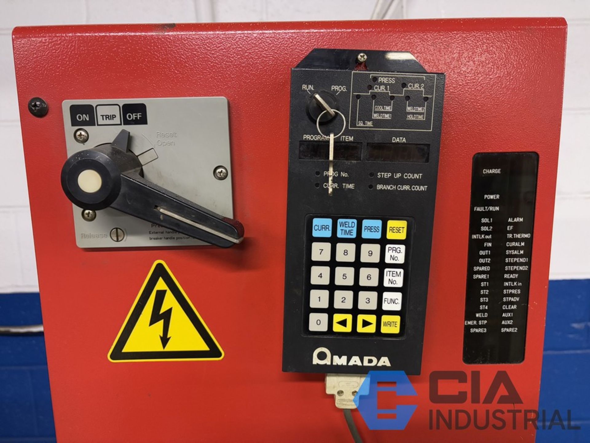 80 KVA AMADA MODEL ID-40-ST SPOT WELDER; S/N 40800213, 25" THROAT, DIT ...