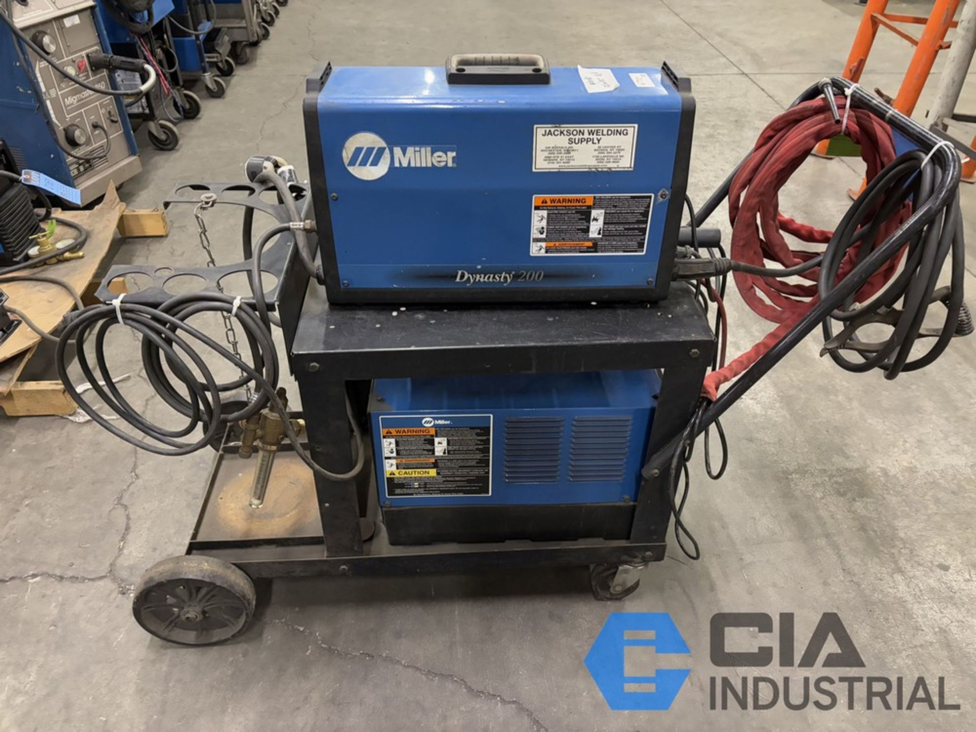 200 AMP MILLER DYNASTY 200 WELDER; S/N LH140359L, WITH COOLMATE 3 AND ...
