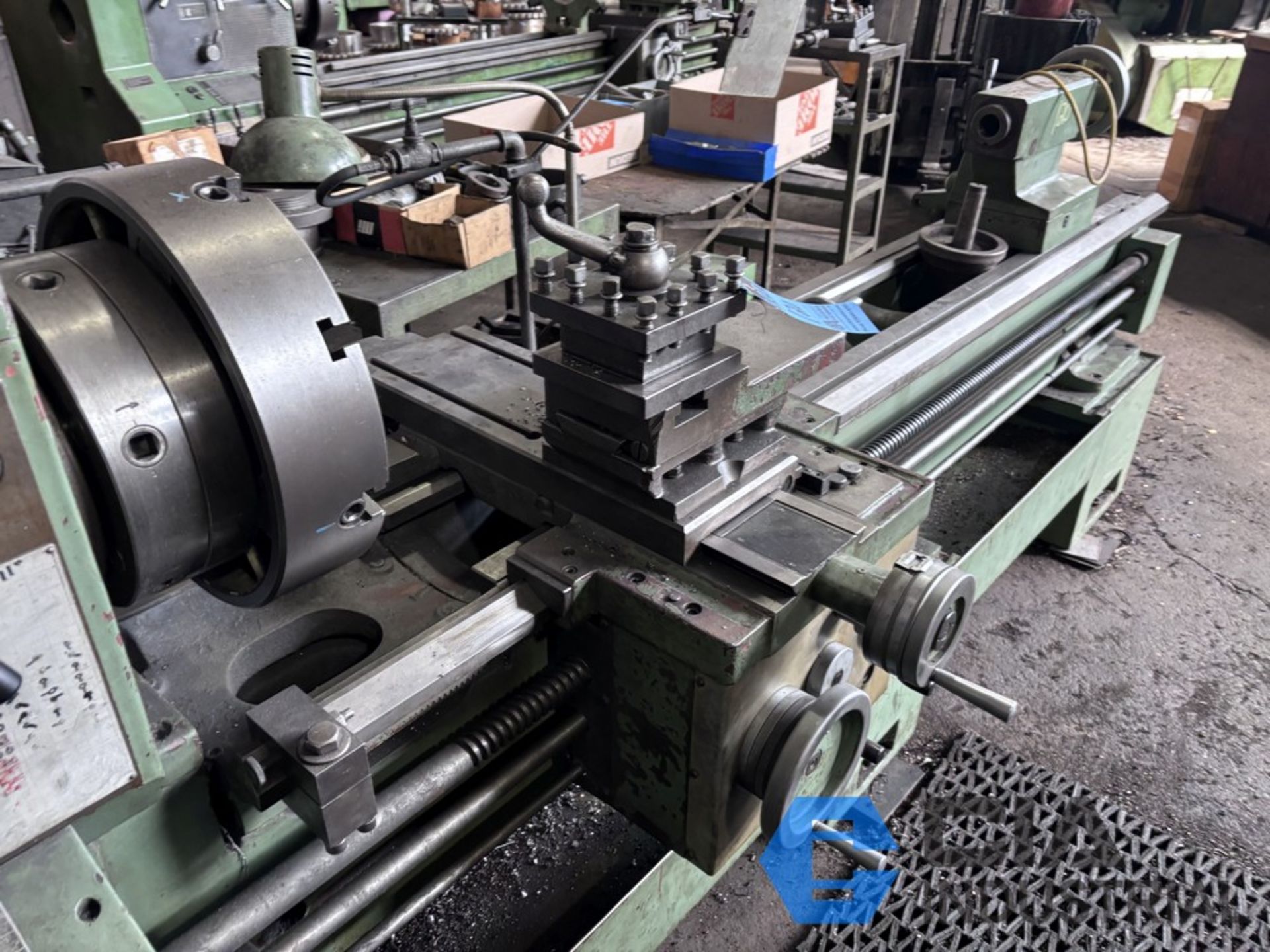 20" X 84" TARNOW ENGINE LATHE; S/N 38-113, 18" 4-JAW CHUCK, TAILSTOCK ...