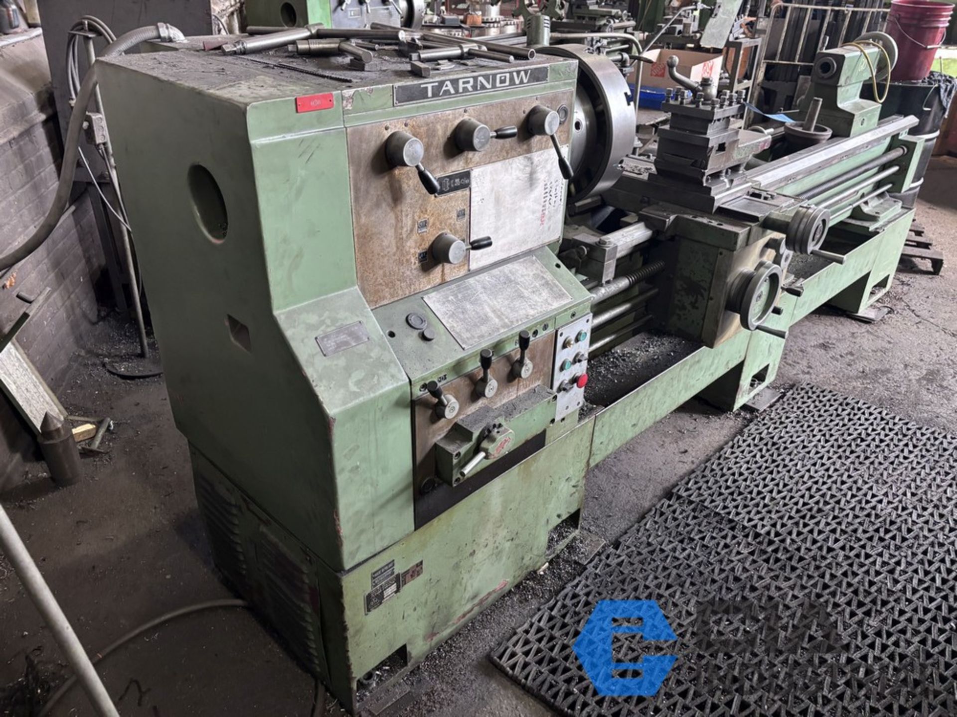20" X 84" TARNOW ENGINE LATHE; S/N 38-113, 18" 4-JAW CHUCK, TAILSTOCK ...