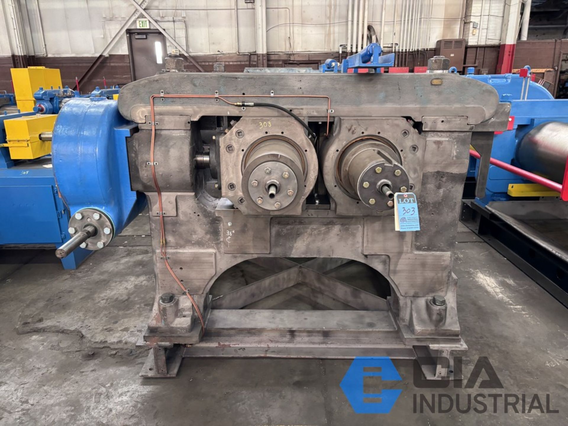 18" X 42" / 50 HP FARRELL RUBBER MILL; FALK GEAR BOX (REBUILT)