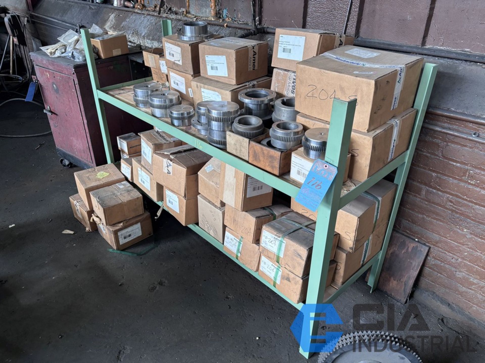 (LOT) GEAR ASSEMBLIES ON STEEL RACK (ALL NEW)