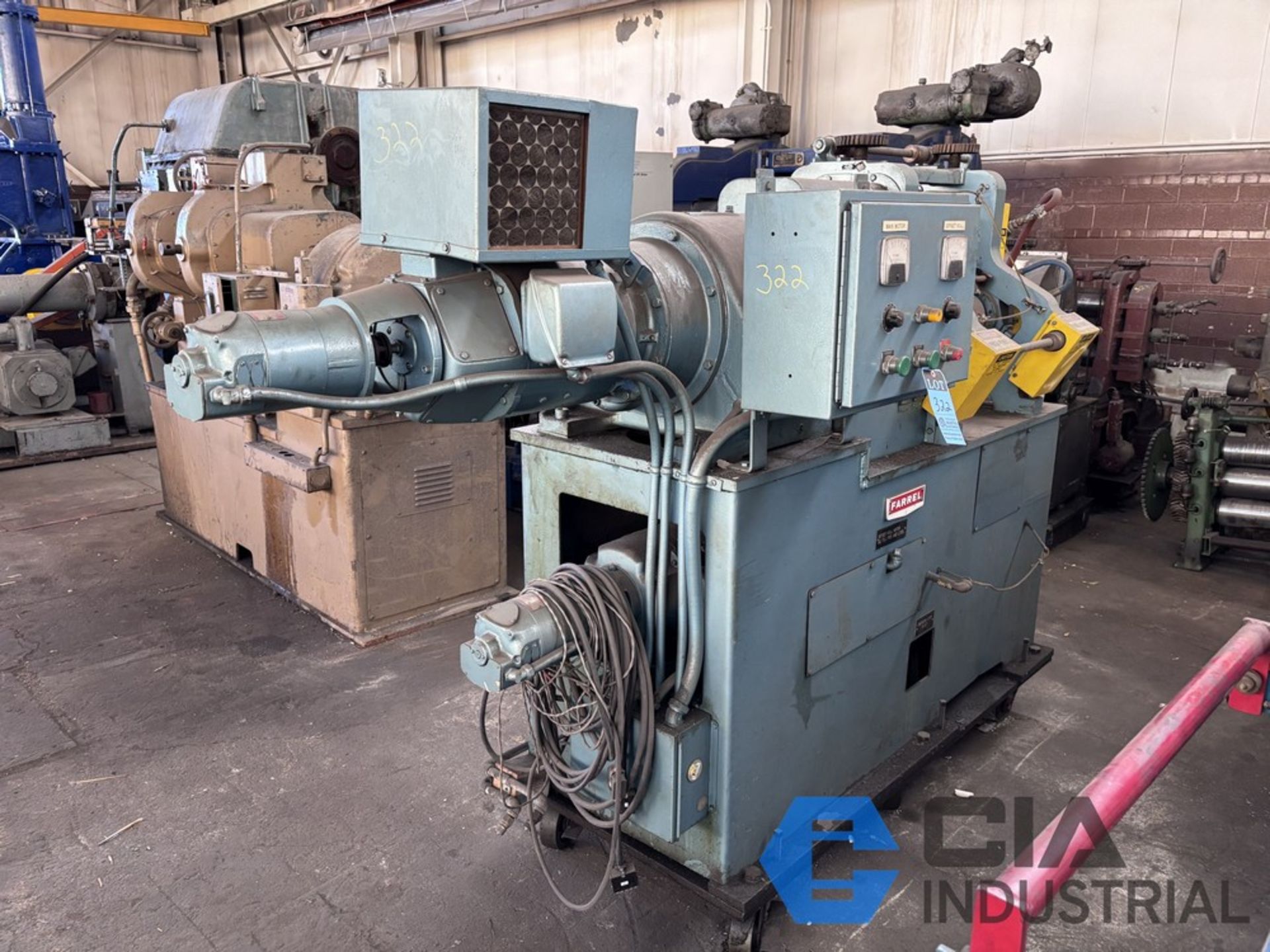 6" X 13" FARRELL 3-ROLL RUBBER MILL