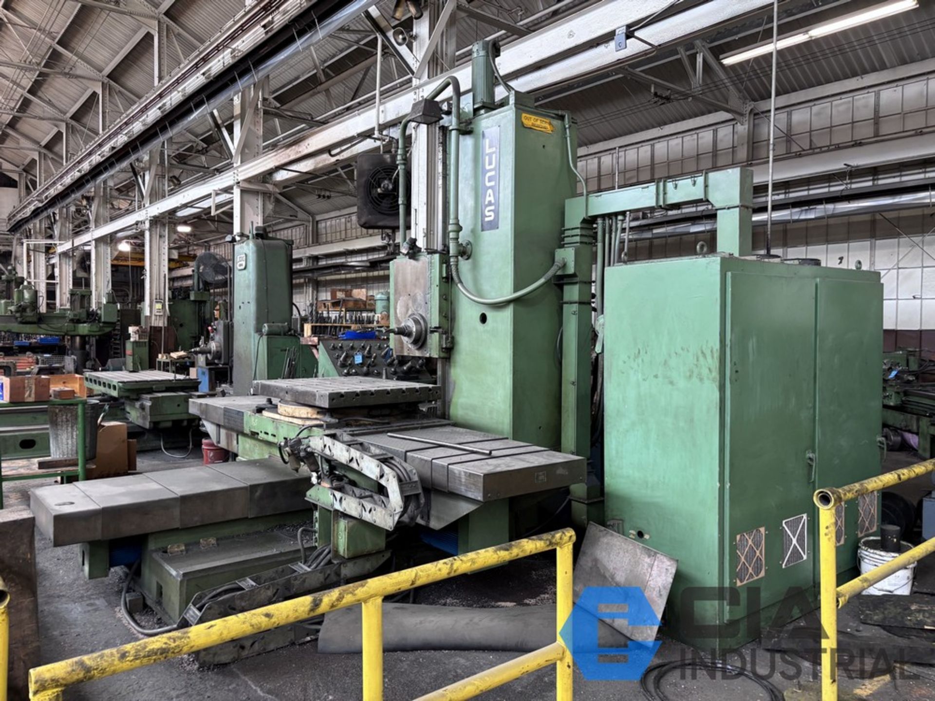 LUCAS MODEL 20DCP55 HORIZONTAL BORING MILL; S/N 20DC0301, 36" X 48" ROTARY TABLE, 50 TAPER SPINDL