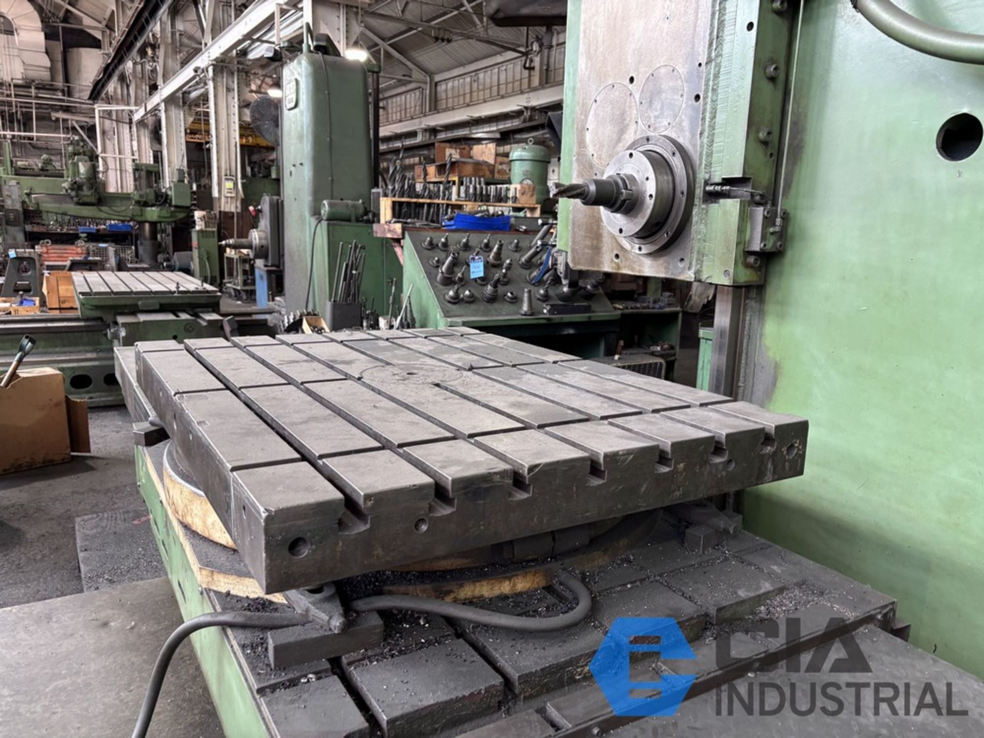 LUCAS MODEL 20DCP55 HORIZONTAL BORING MILL; S/N 20DC0301, 36" X 48" ROTARY TABLE, 50 TAPER SPINDL