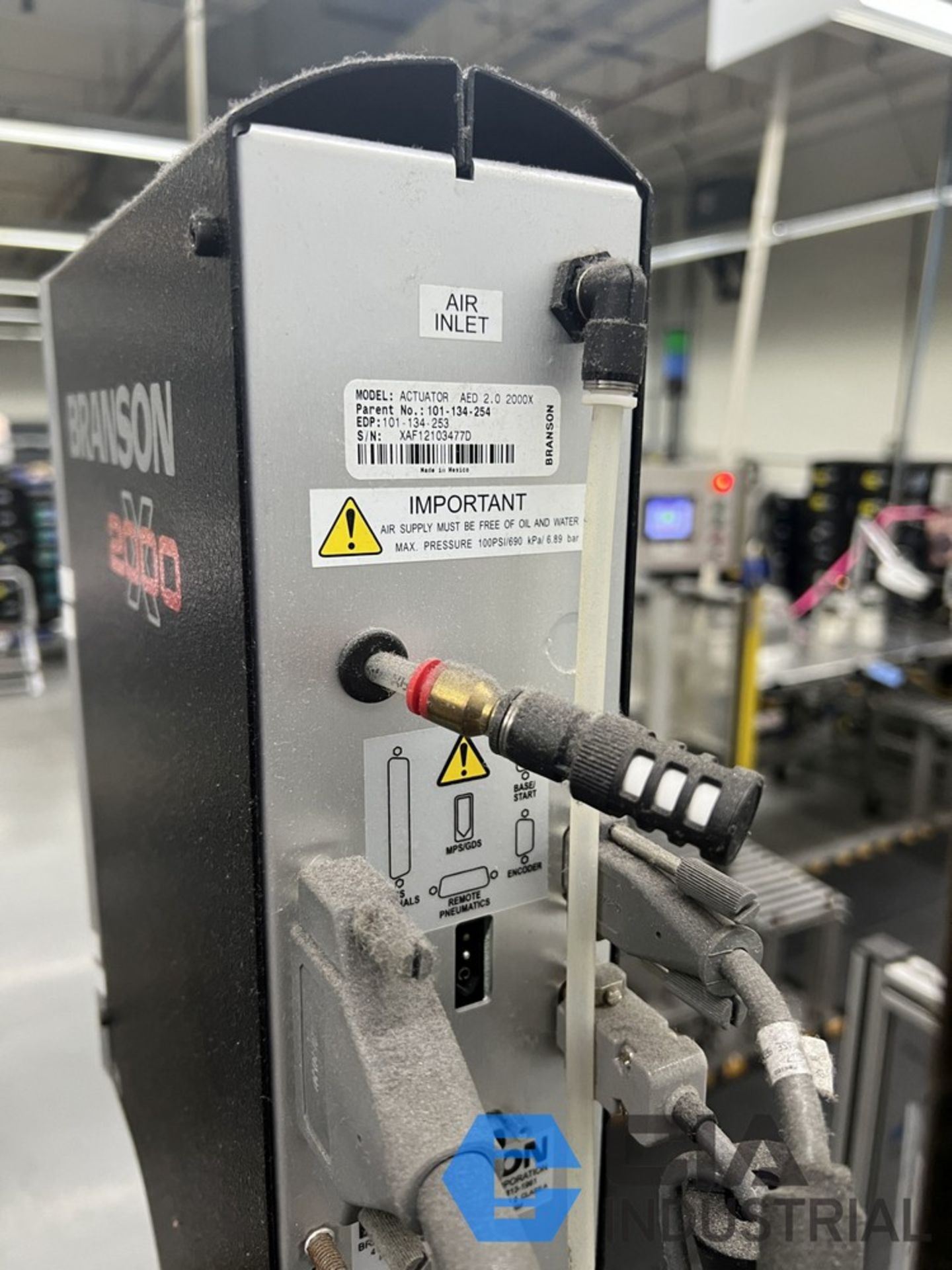 ASSEMBLY STATION TO INCLUDE BRANSON 2000X ULTRASONIC WELDER, PANEL VIEW ...