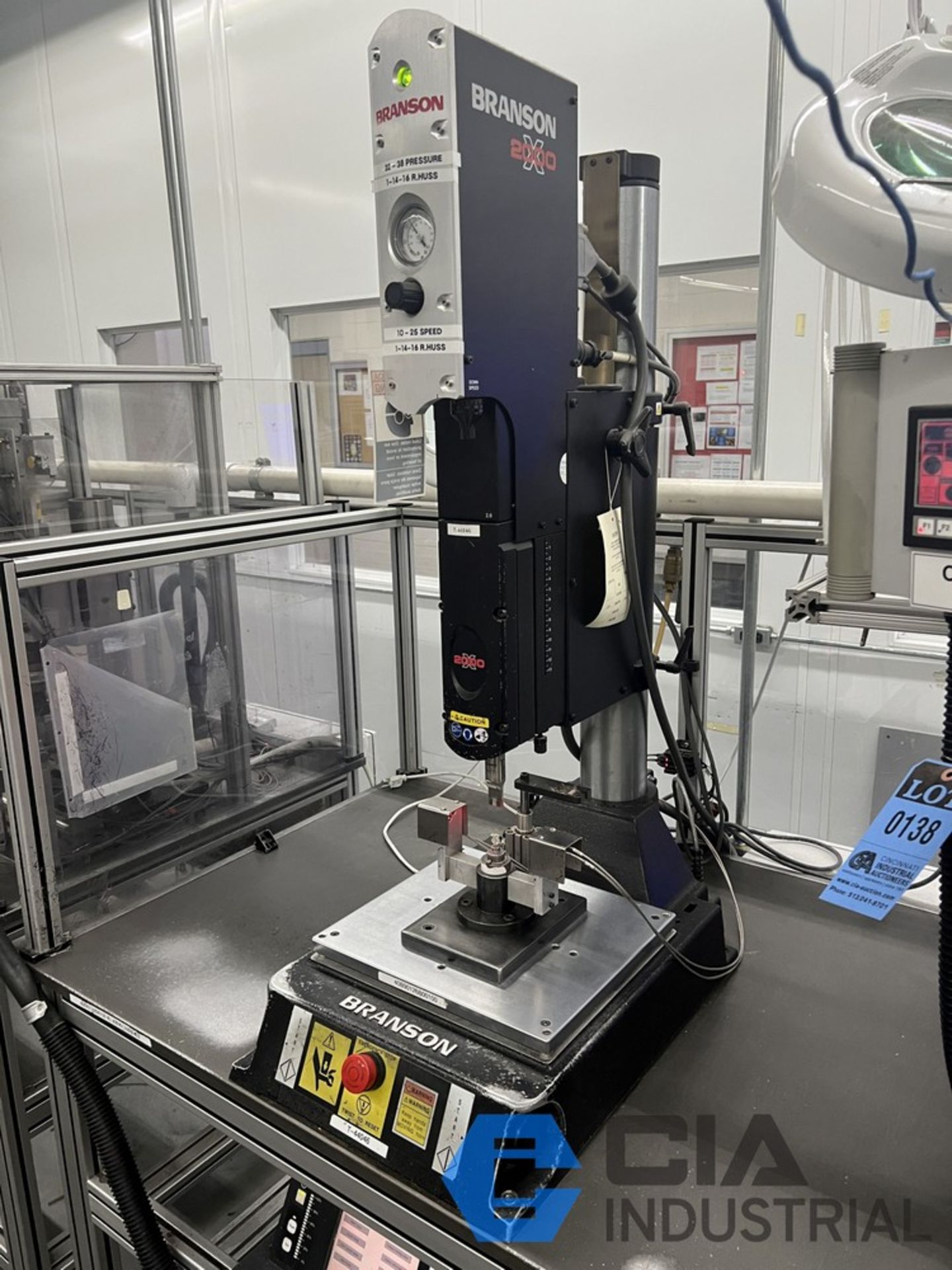 ASSEMBLY STATION TO INCLUDE BRANSON 2000X ULTRASONIC WELDER, PANEL VIEW ...