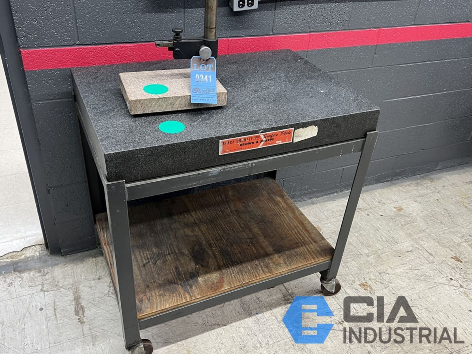 BROWN AND SHARPE BLACK GRANITE INSPECTION TABLE; S/N 10631, 36" X 24" X ...
