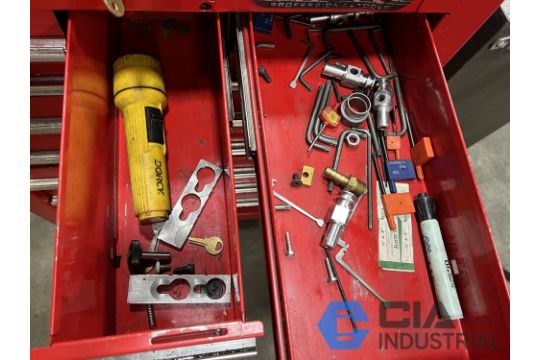 10-DRAWER PROTO PORTABLE TOOL CABINET WITH MISCELLANEOUS TOOLING