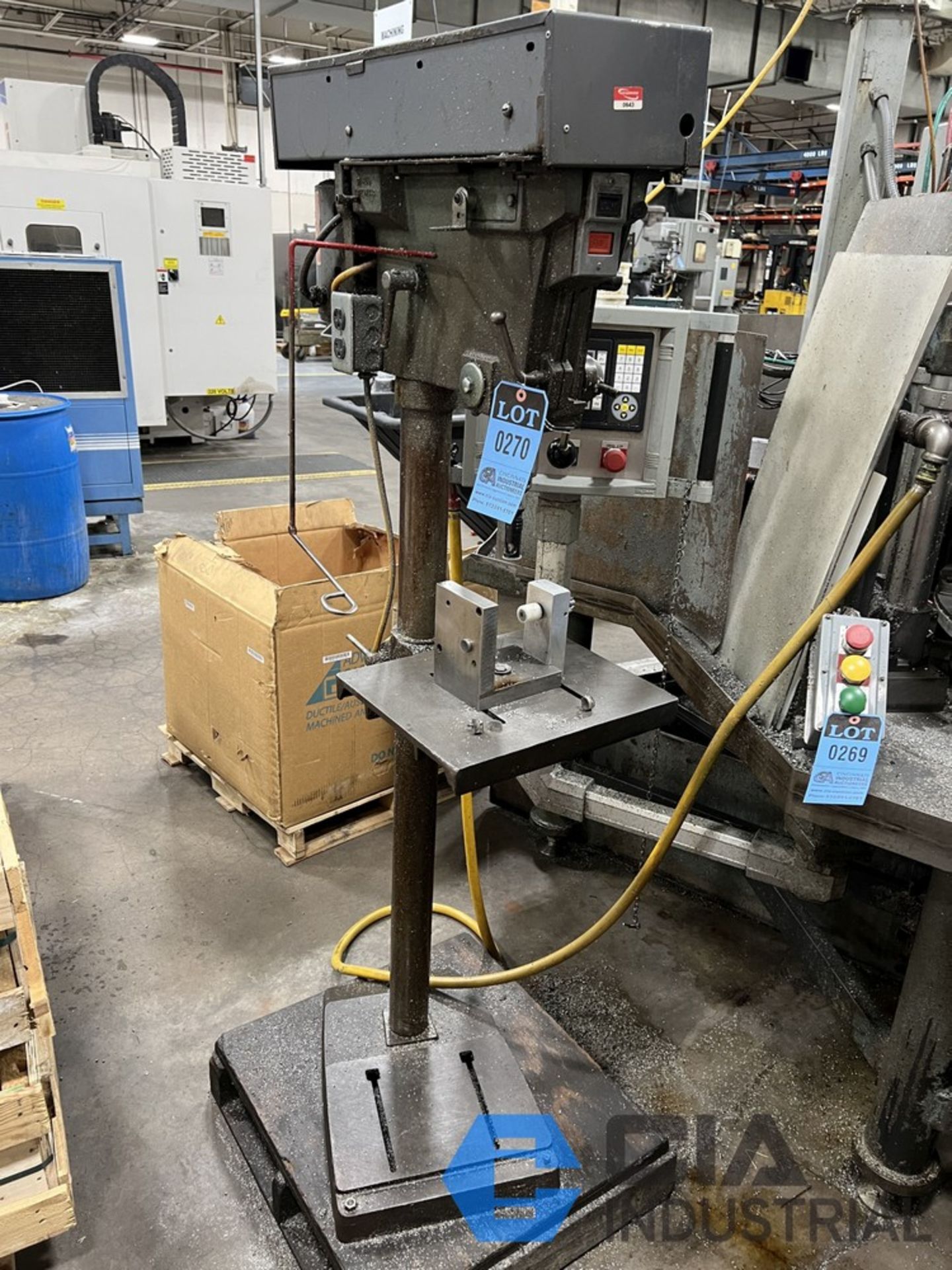 15" MFG UNKNOWN PEDESTAL DRILL, 3/4 HP - For convenience, the loading ...