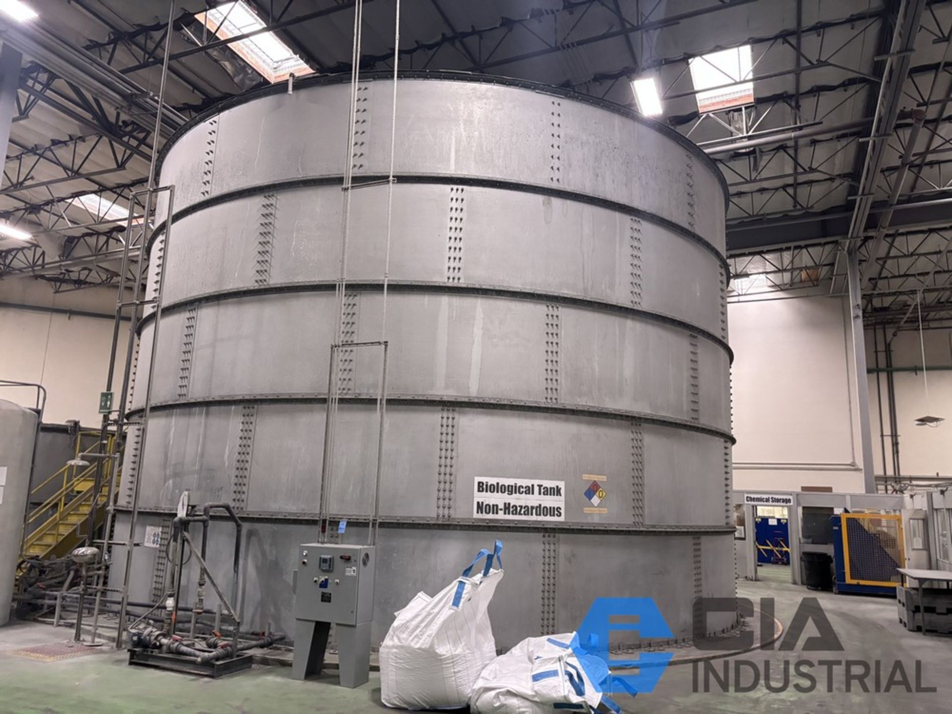 38' DIA. X 25' HIGH BOLT TOGETHER WATER TANK, CONTROL PANEL, 30 HP ...