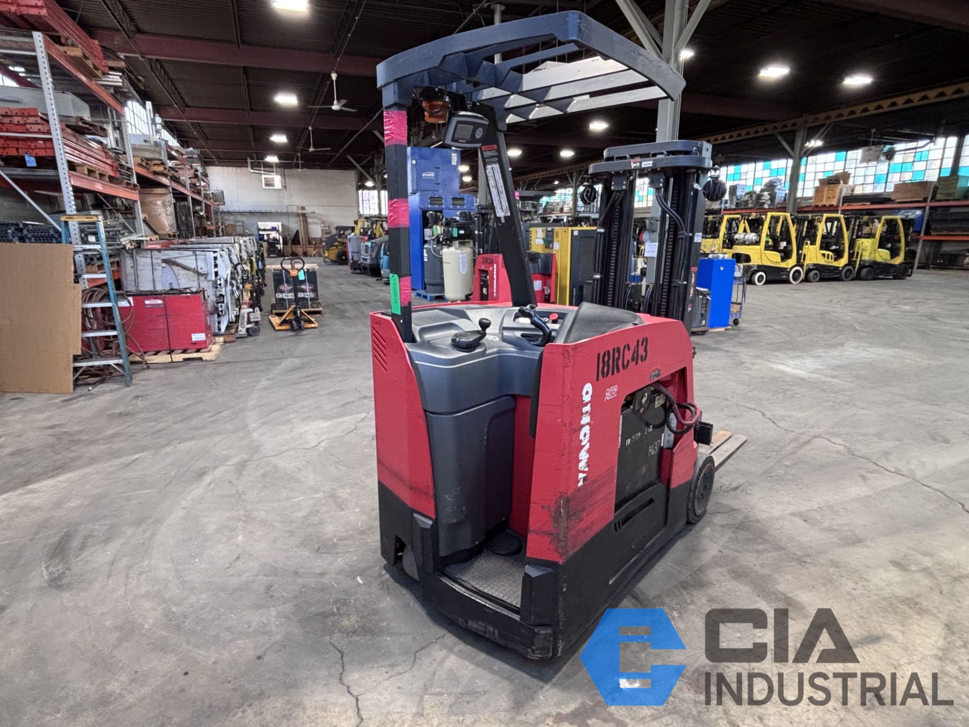 2018 - 5,000 LB. RAYMOND MODEL 425-C50TT STAND-UP ELECTRIC FORKLIFT; s ...
