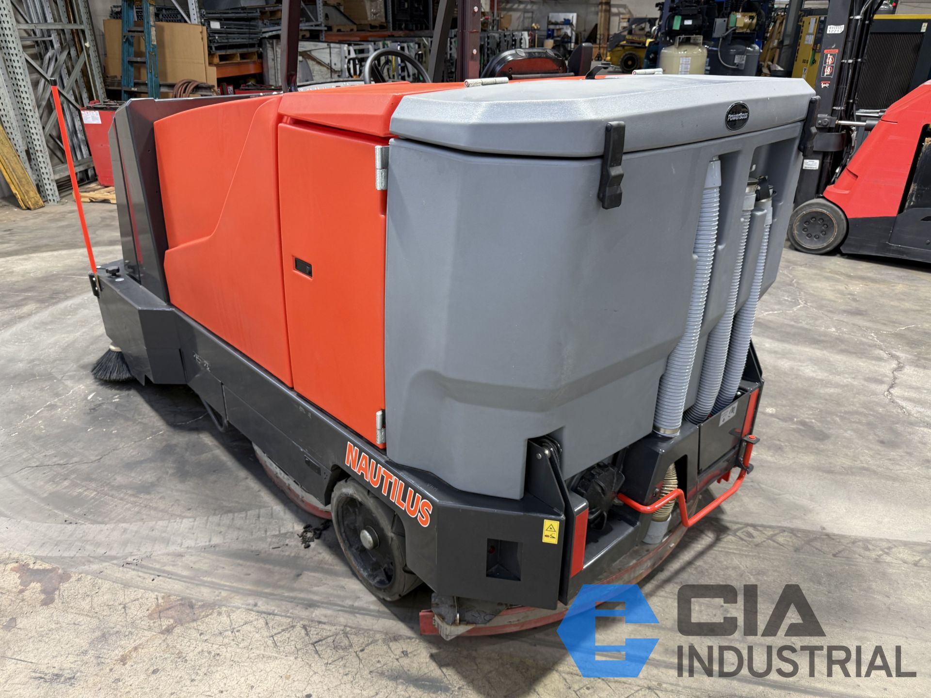 2021 POWERBOSS NAUTILUS SM45CQP ELECTRIC FLOOR SCRUBBER SWEEPER; s/n ...