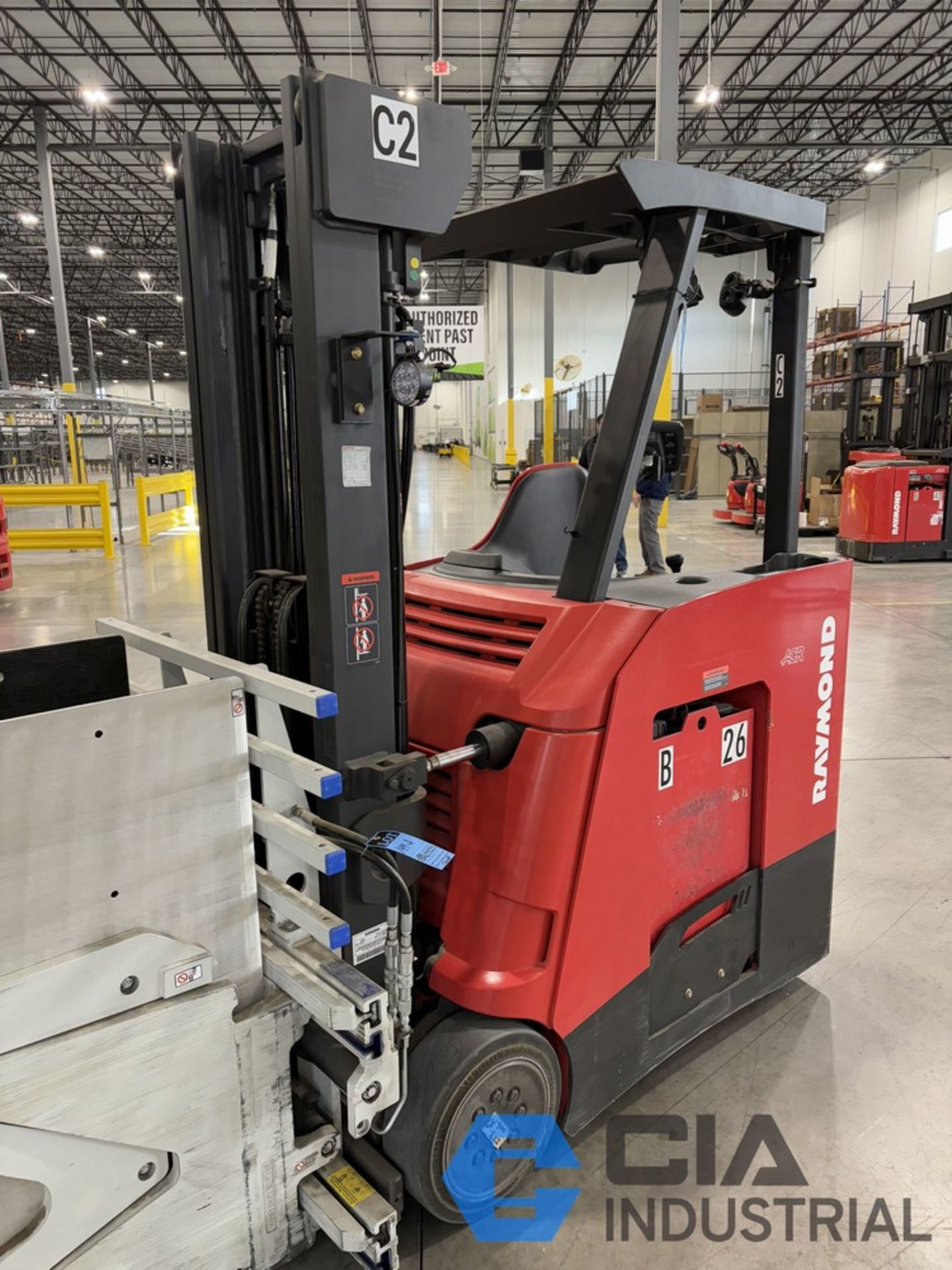 2021 - 3,000 LB. RAYMOND MODEL 415-C30TF STAND-UP ELECTRIC FORKLIFT ...